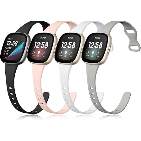 Amazon.com: Pack 3 Bands for Fitbit Sense 2 / Fitbit Versa 4 / Fitbit ...