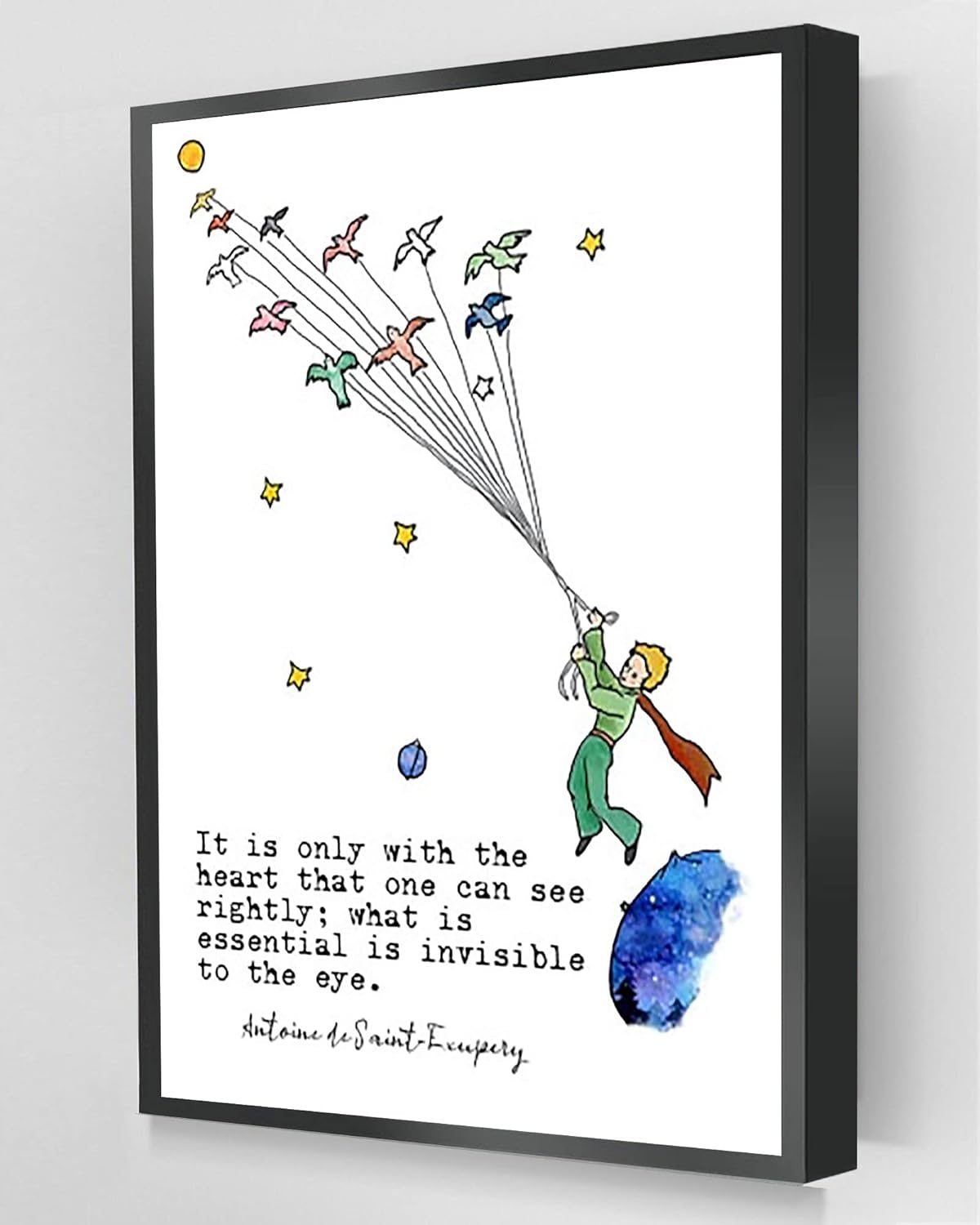 Amazon.com: RCVTVPV The Little Prince Quote Canvas Wall Art Le Petit ...