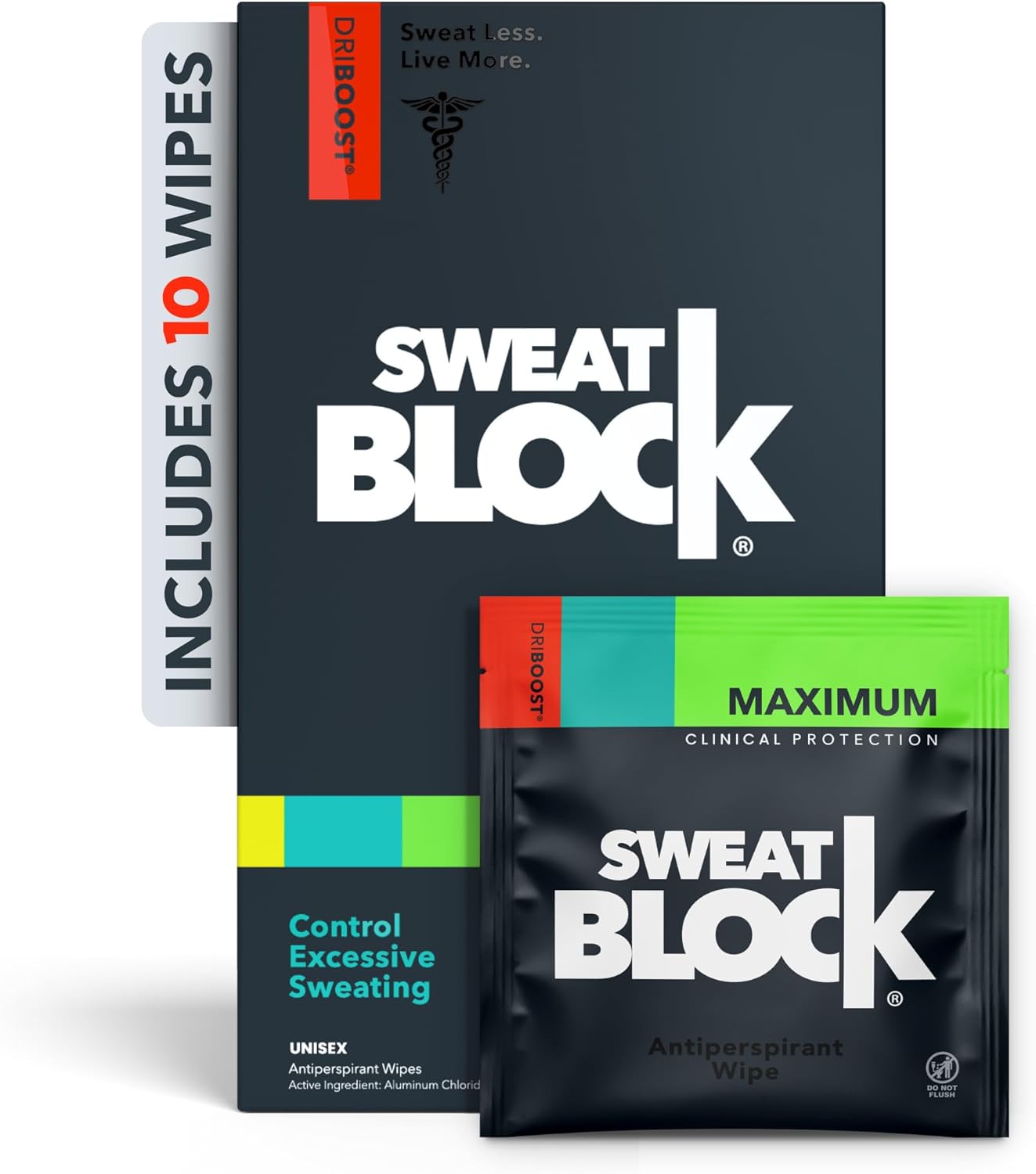 Sweat Block High Strength Antiperspirant Pads 8 Weeks' Supply : Amazon ...