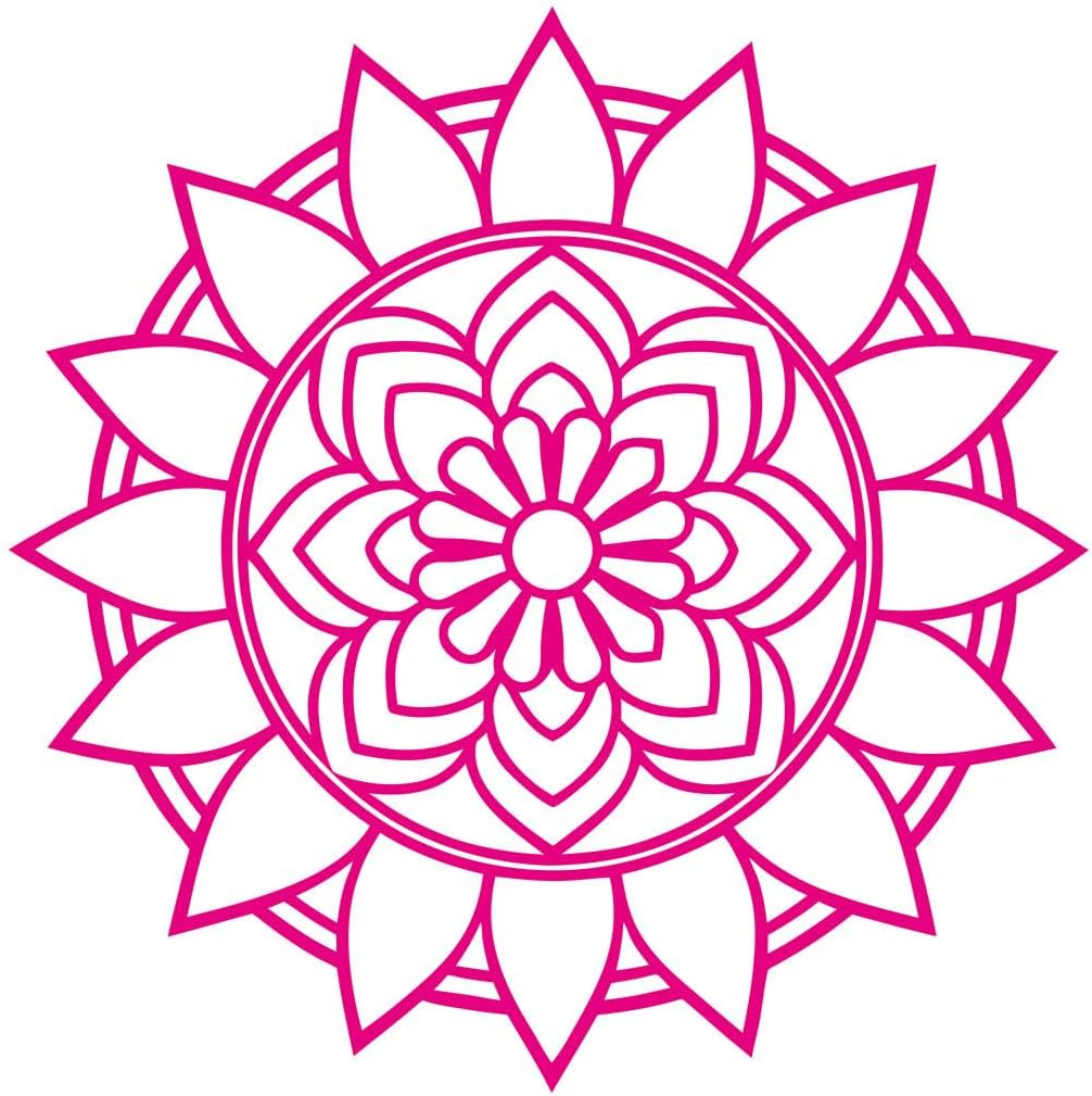 Adesivi con scritte mandala geometrico linea arte perfetta 42x42.2cm ...