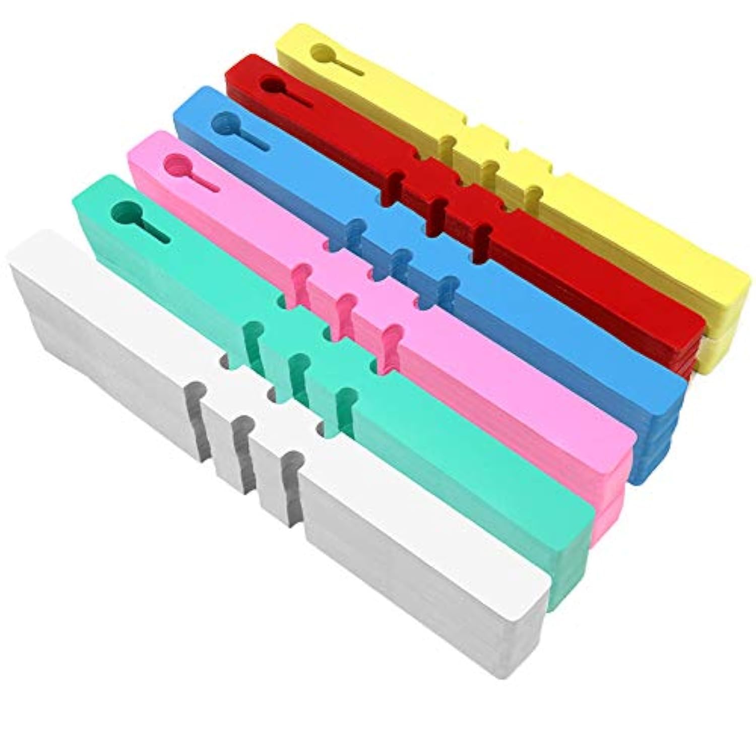 KINGLAKE 120 Pcs Plastic Plant Tree Tags Coloured 21x2cm Adjustable ...