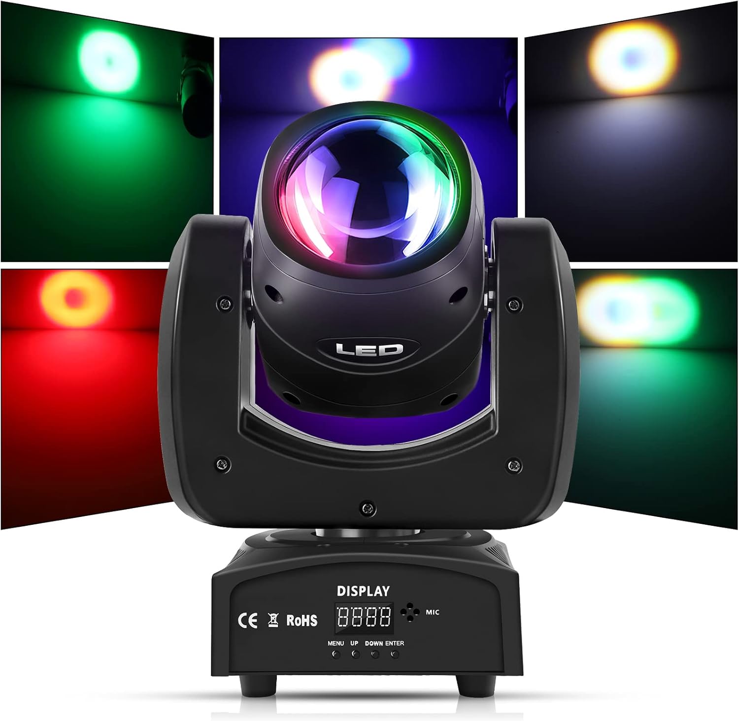 90W Testa Mobile LED Beam Luce del Palcoscenico Discoteca DJ RGBW Luci ...