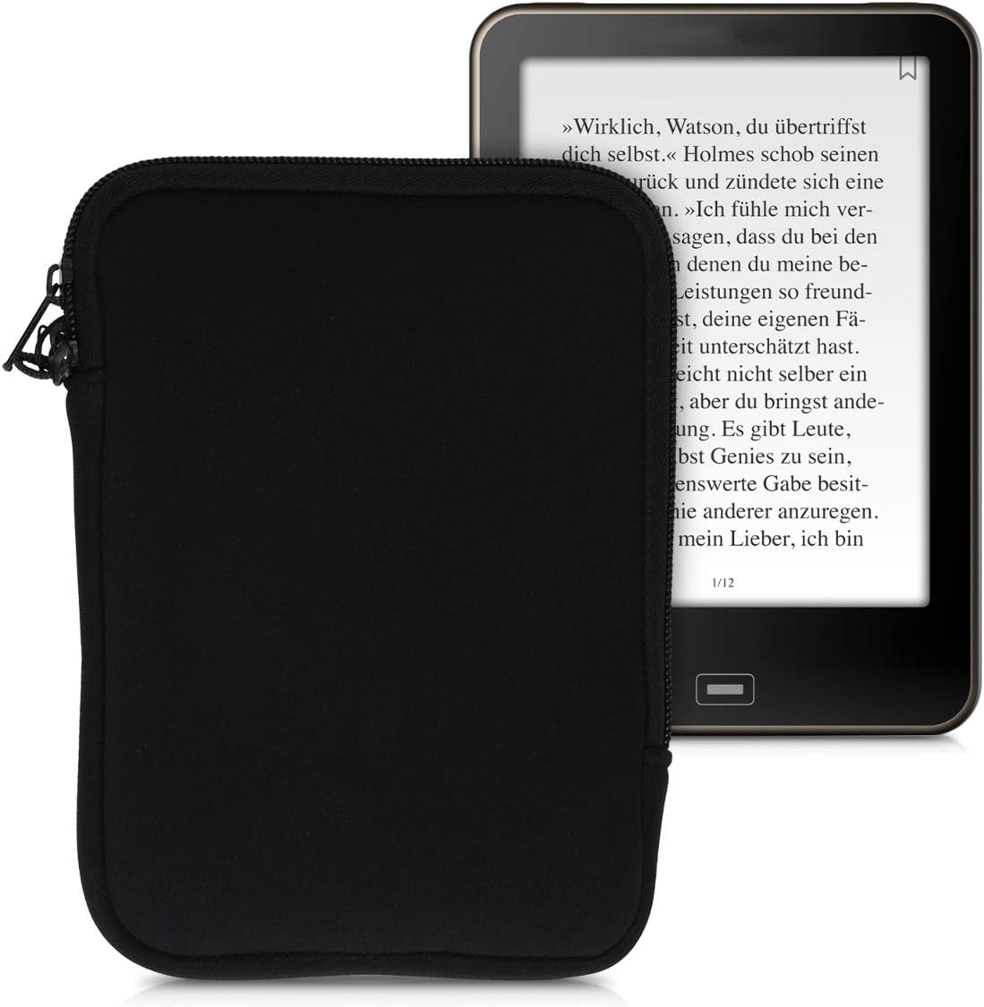 Amazon.com: kwmobile Neoprene e-Reader Pouch Size 6" eReader ...