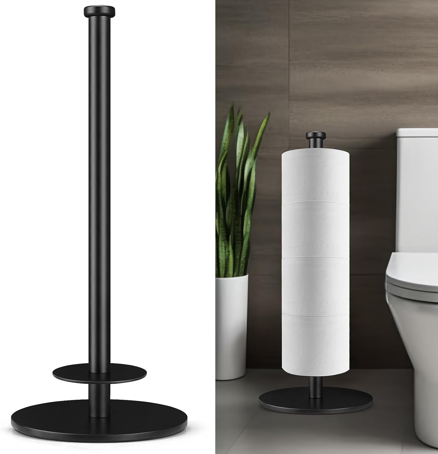 Amazon.com: Toilet Paper Holder Stand, Toilet Paper Roll Holder, Toilet ...