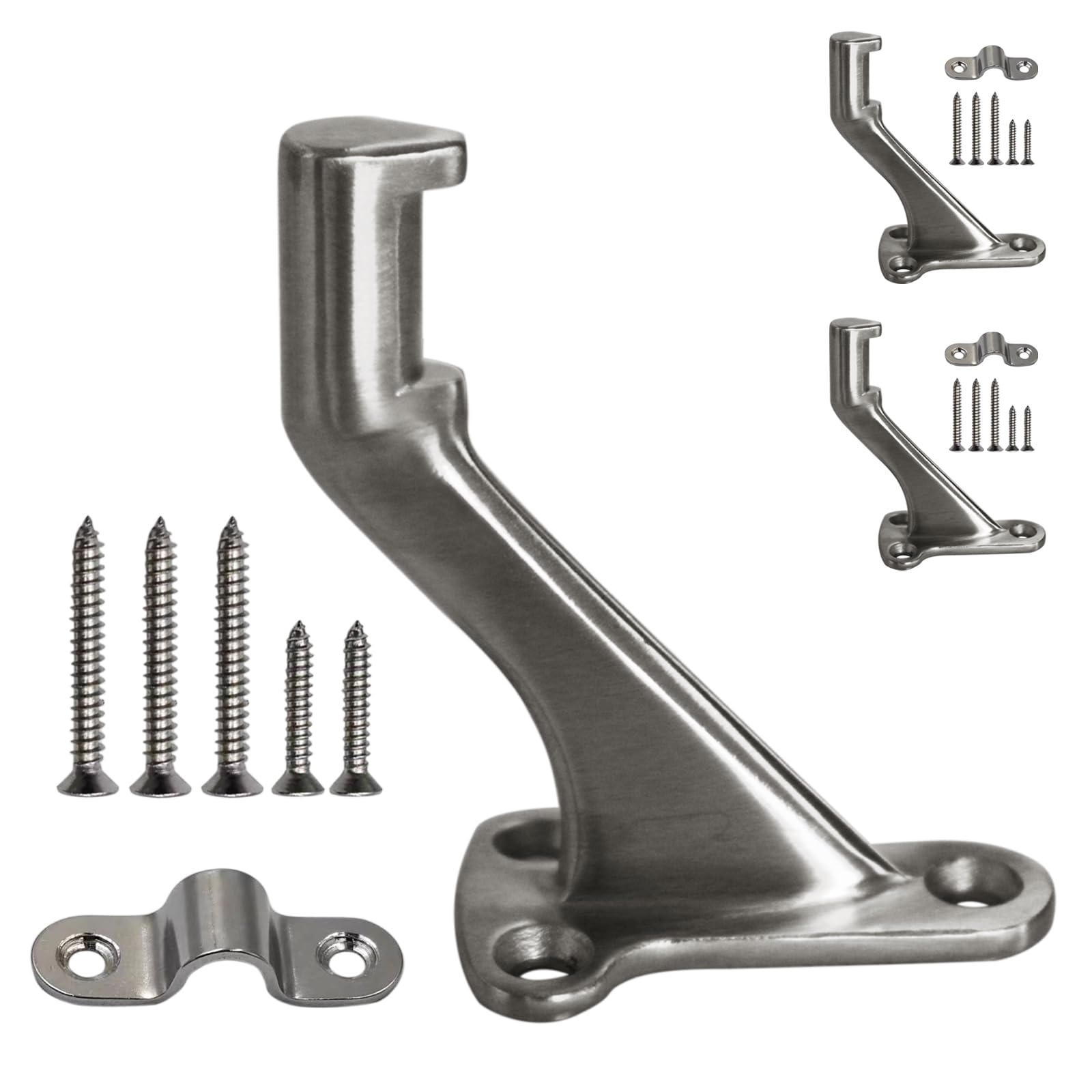 Amazon.com: Miayaya 3 Pack Heavy Duty Handrail Stair Brackets Stainless ...