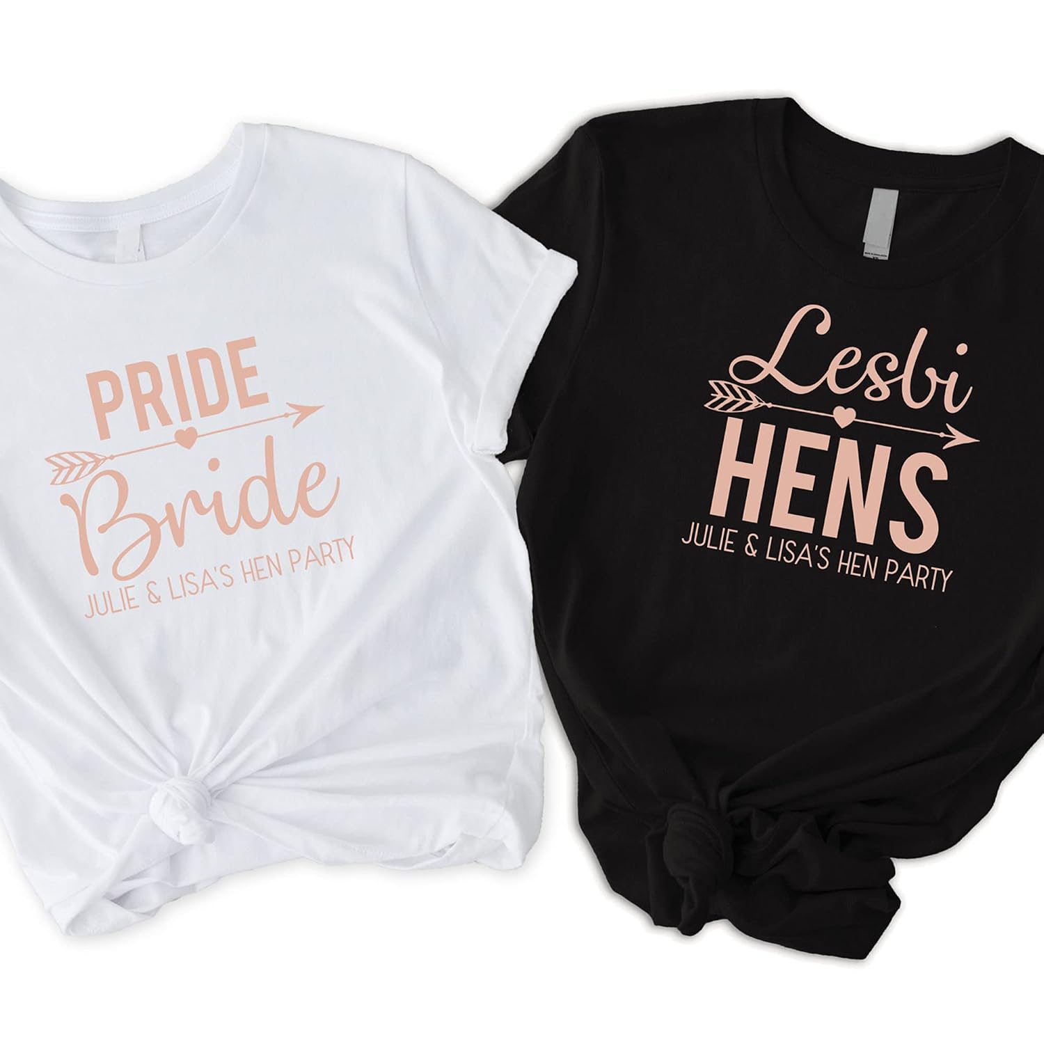 Lesbian Hen T Shirts LGBT Rose Gold Pride Bride Lesbihens Party ...