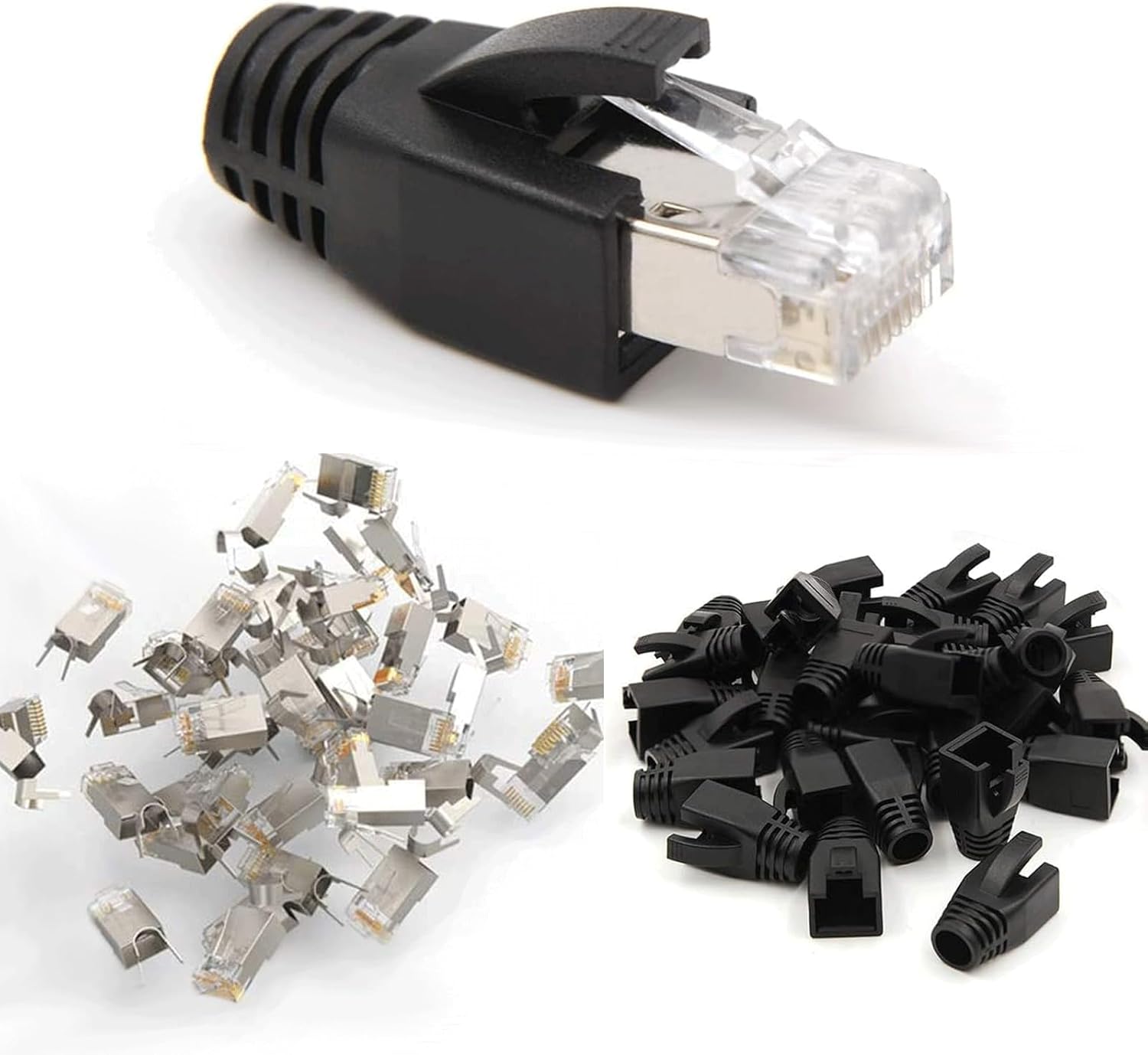 Amazon.com: T-Mogur 30 Pack Cat7 Cat6A Pass Through Shielded Connector ...