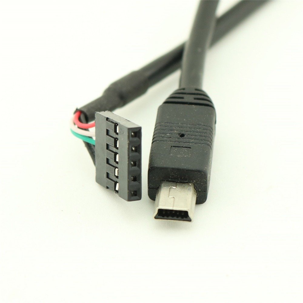 24CM Mini USB 5pin Male to 1 x 5Pin Female 0.1" USB Header PCB ...