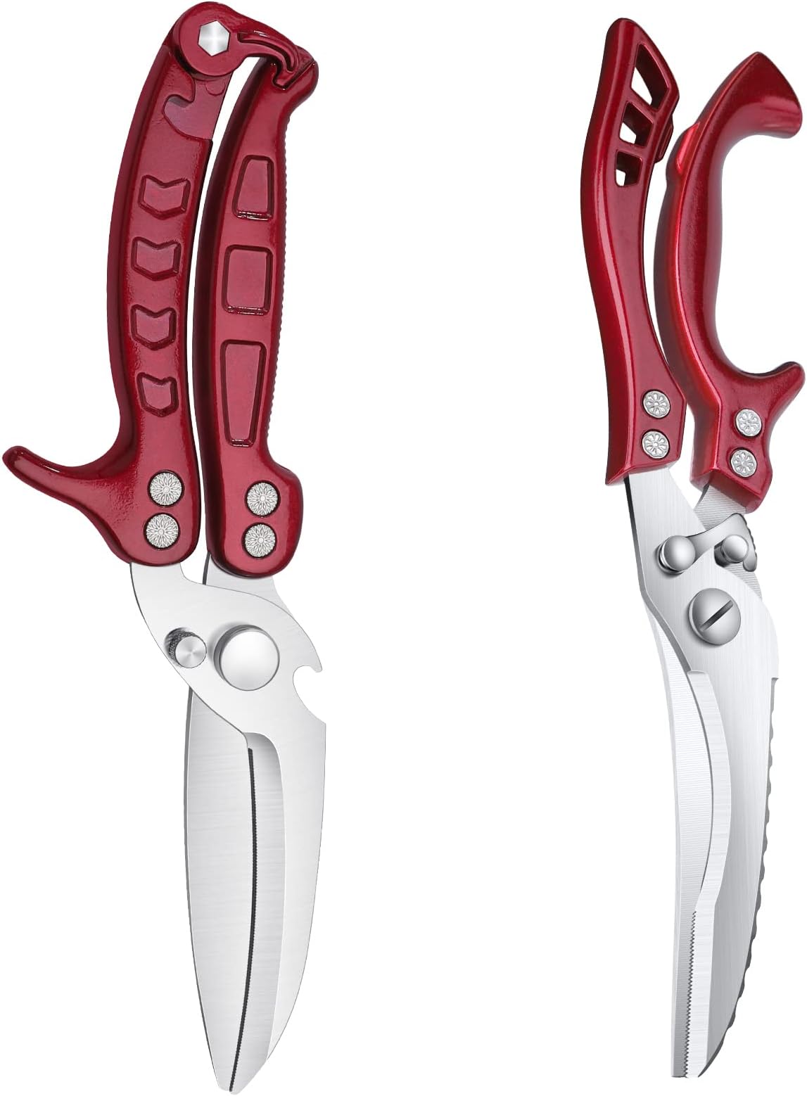 Amazon.com: Red Poultry Shears Heavy Duty Set - Dishwasher Safe and ...