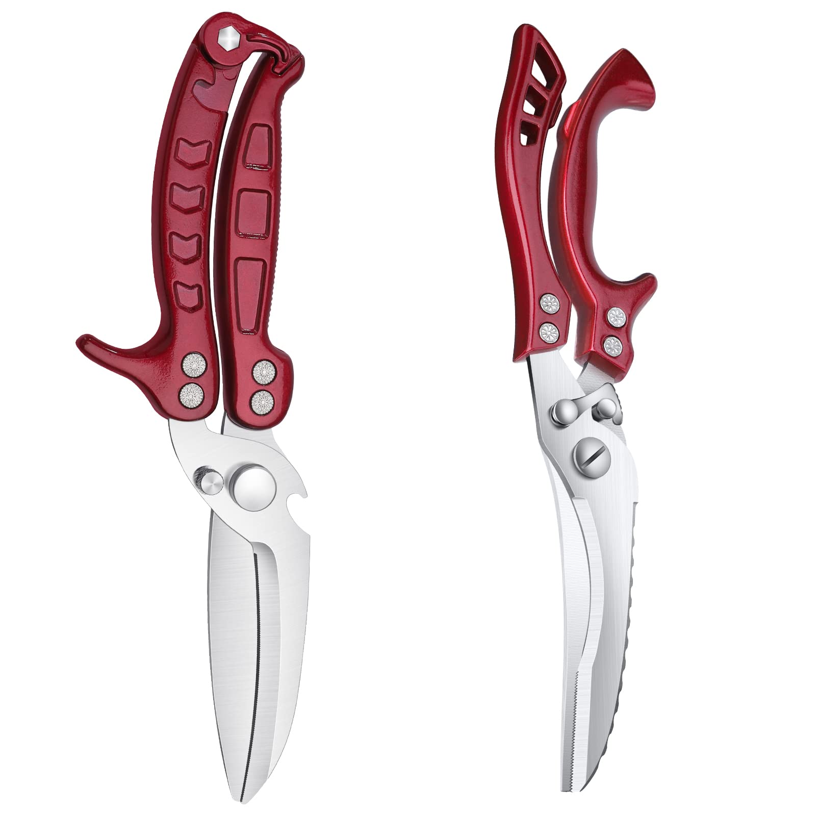 Amazon.com: Red Poultry Shears Heavy Duty Set - Dishwasher Safe and ...
