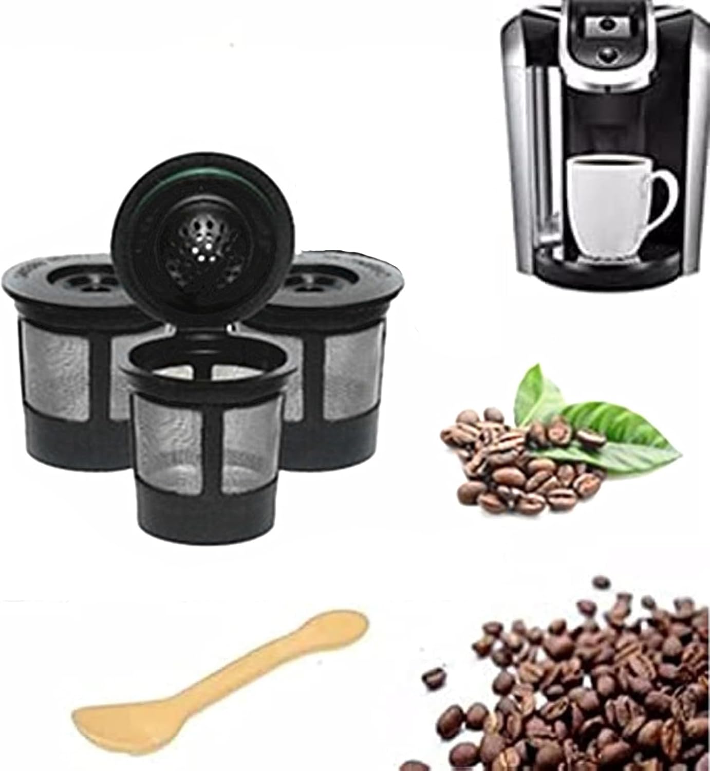 Amazon.com: Jeeone Reusable K Cup Filters Fits With All Reusable Coffee ...