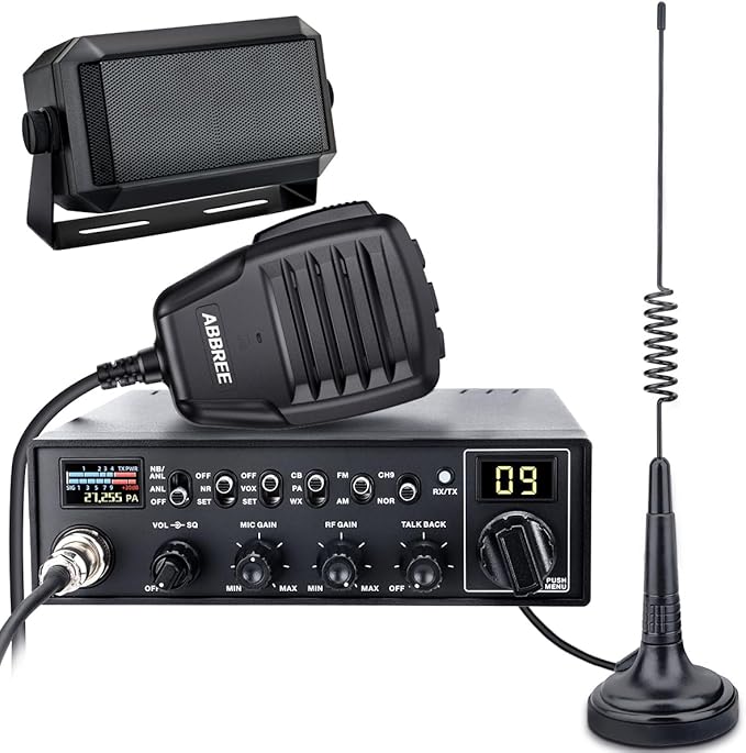 Amazon.com: ABBREE CB Radio Kit Long Range AM/FM Professional Portable ...