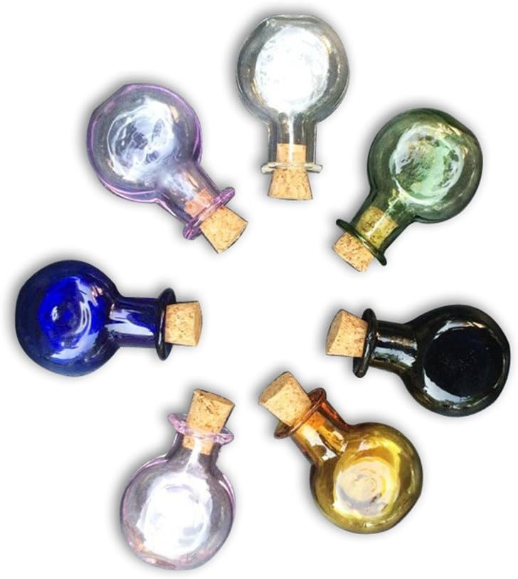 Amazon.com: TAI DIAN Mini Glass Color Bottles Rectangle Cute Bottles ...