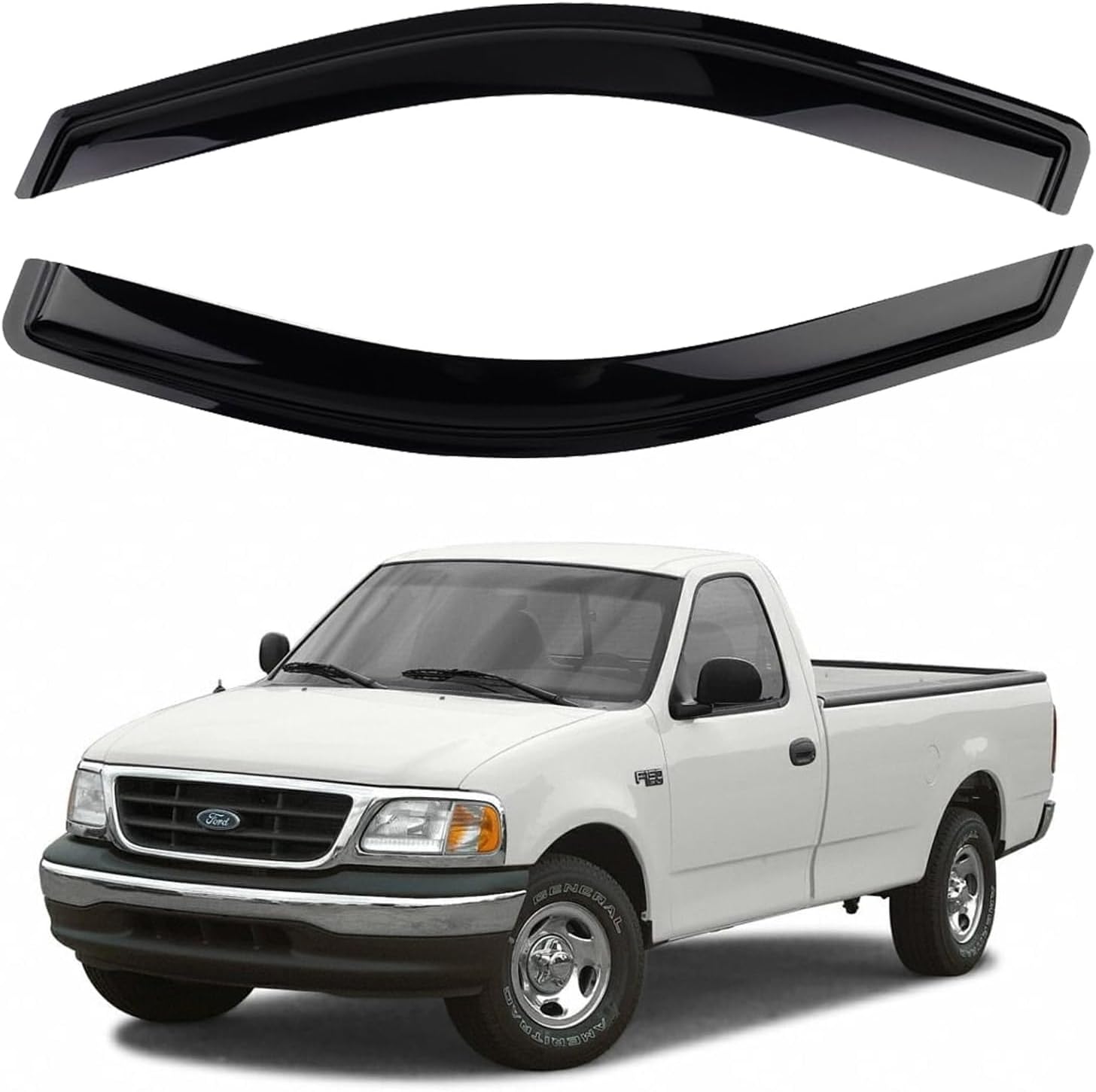 Amazon.com: Window Rain Guards Shield for 1997-2003 Ford F150 Standard ...