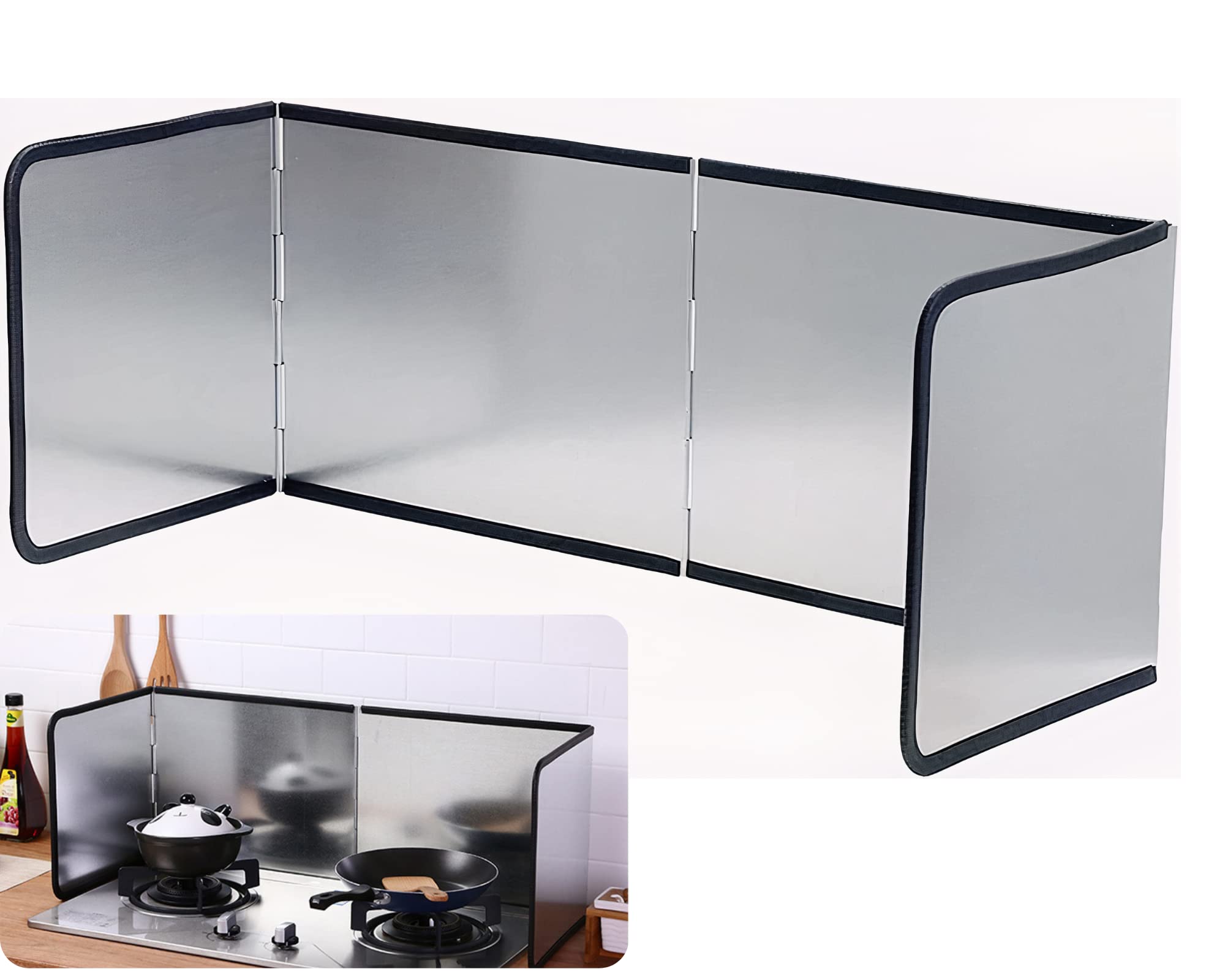 AUS Living Splatter Screen Guard for Stovetop, Kitchen, Sink. 4-Panel ...