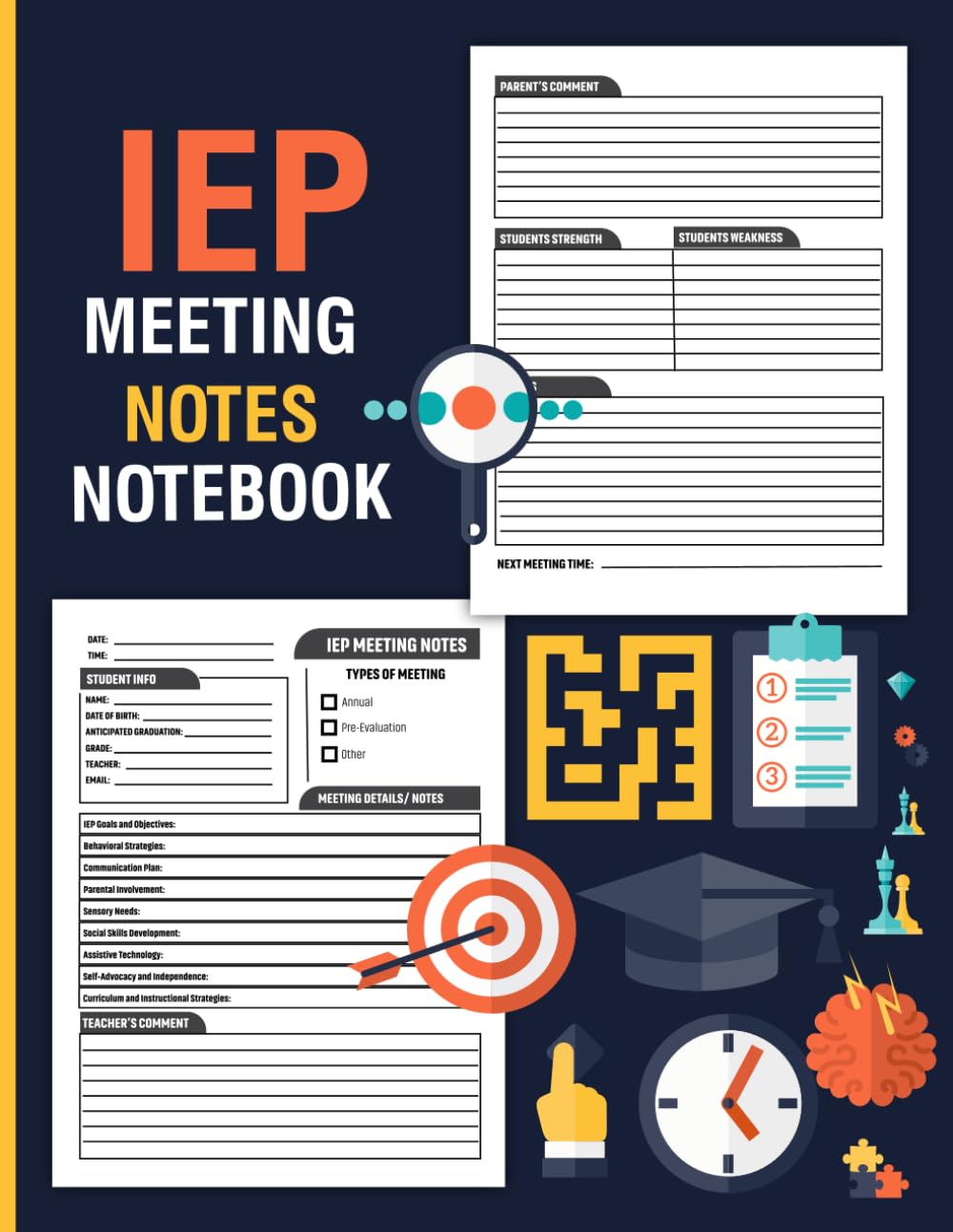 IEP Meeting Notes Notebook: IEP meeting planner and organizer for ...