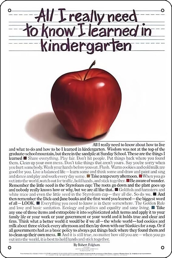 Amazon.com : Oedrtqi Everything All I Really Need To Know I Learned In ...