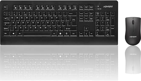 ADVENT ADESKWL15 Wireless Keyboard Mouse Combo Set : Amazon.co.uk ...