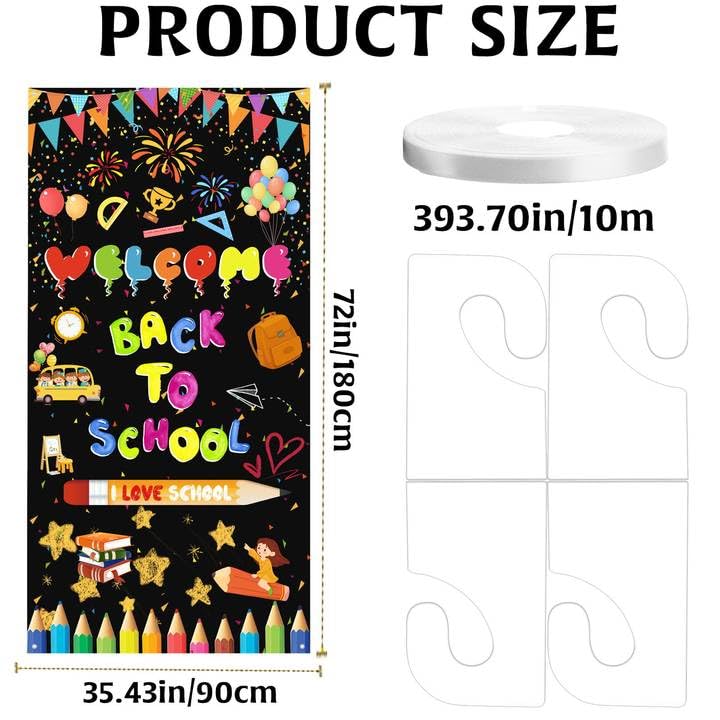 Welcome Back Decorations, Back to School Door Covers Decorative Welcome ...