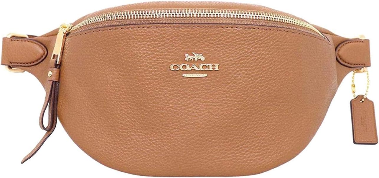 Amazon.com | COACH Fanny Pack in Pebble Leather (BROWN) | Waist Packs