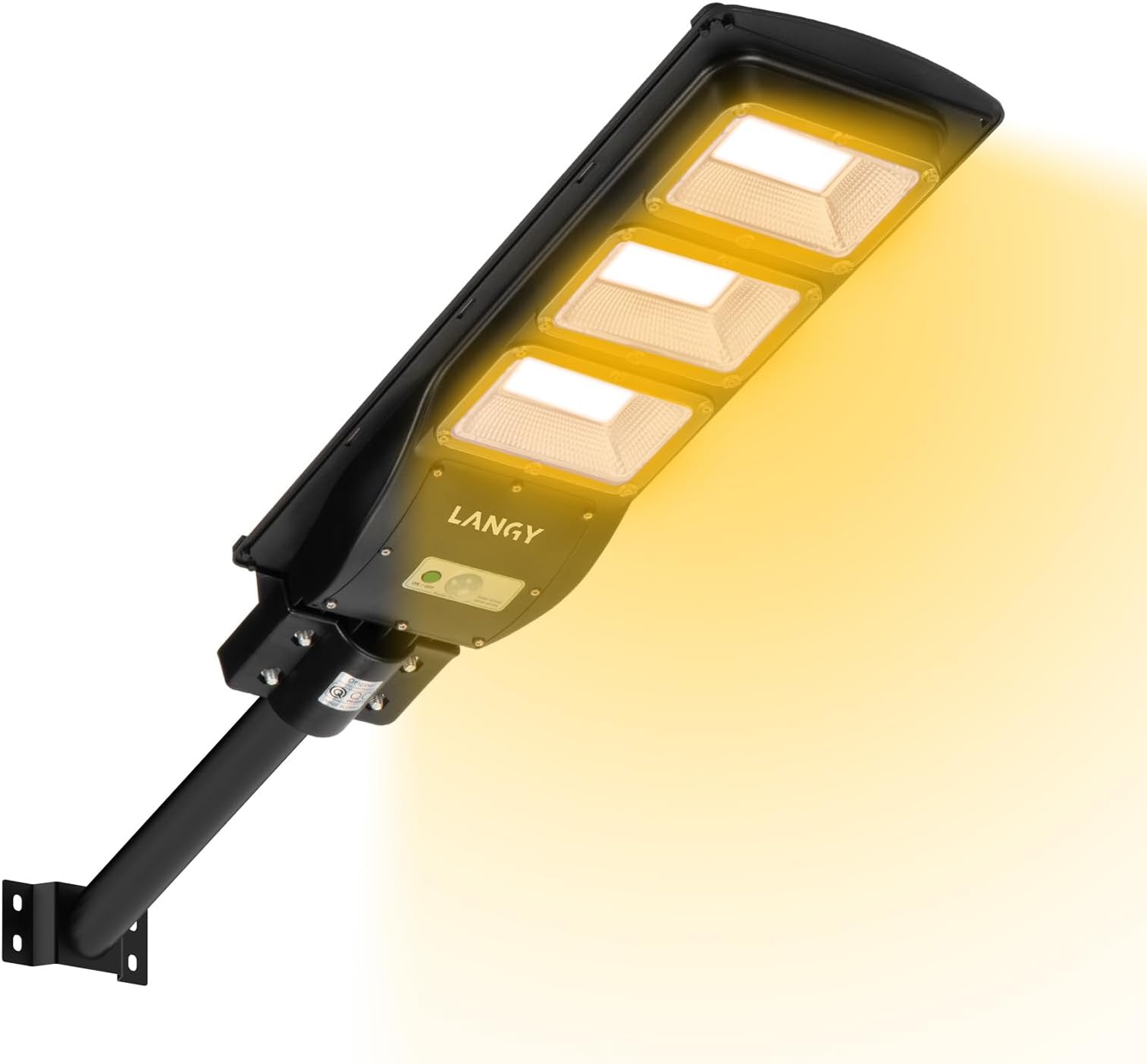 LANGY 90W Solar Street Lights Outdoor 12000LM Solar LED Street Light ...
