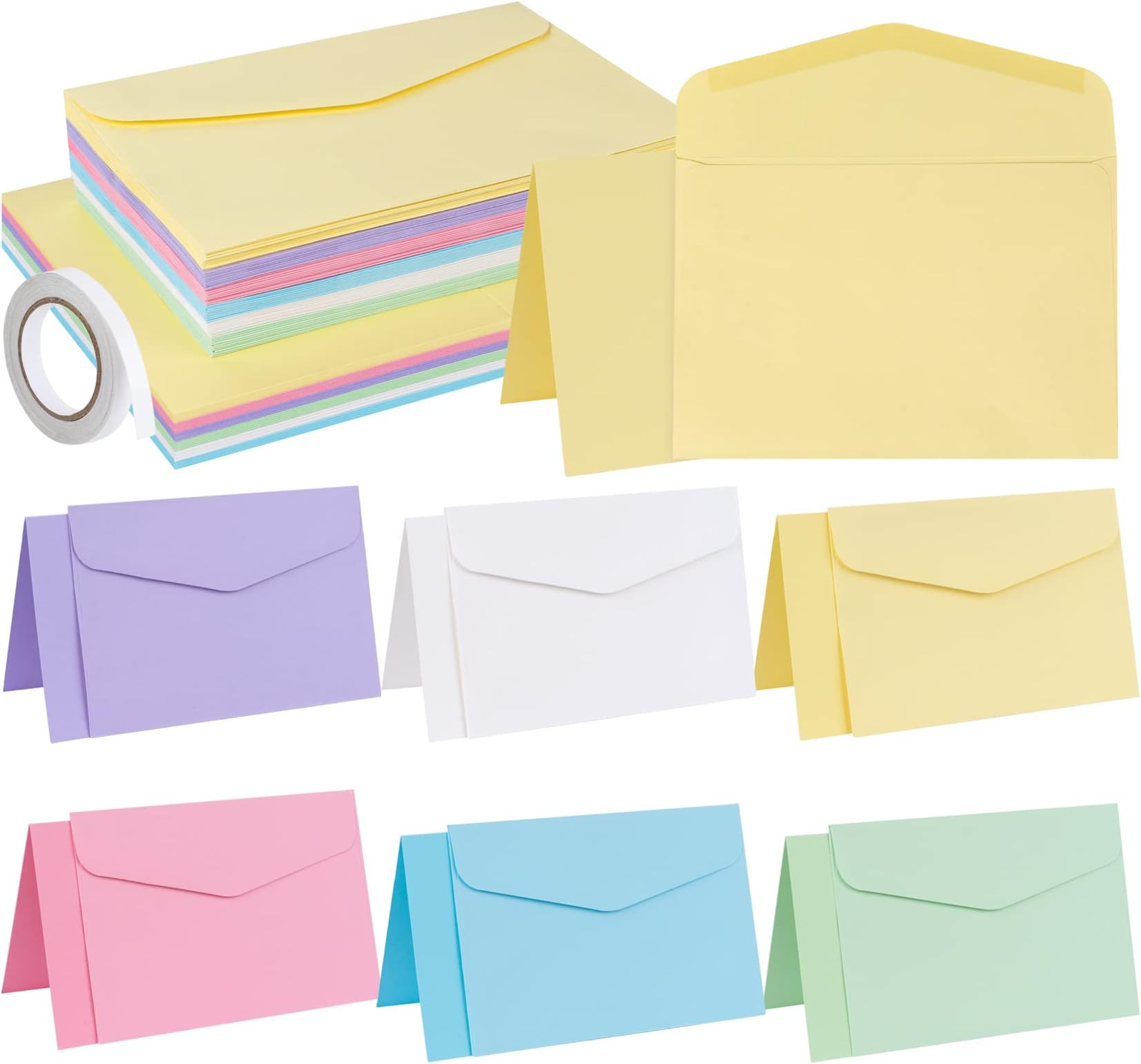 ewtshop® Karten-Set mit 36 Kraftpapierkarten in 6 verschiedenen Designs ...