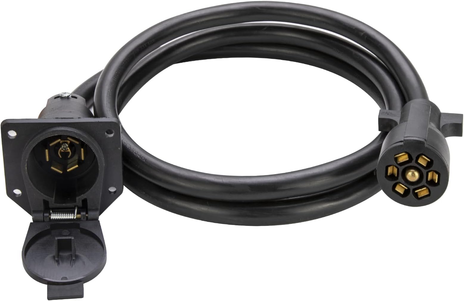 Amazon.com: Leisure Cords 7-Way Trailer Extension Cord Wire 6 Ft - 7 ...