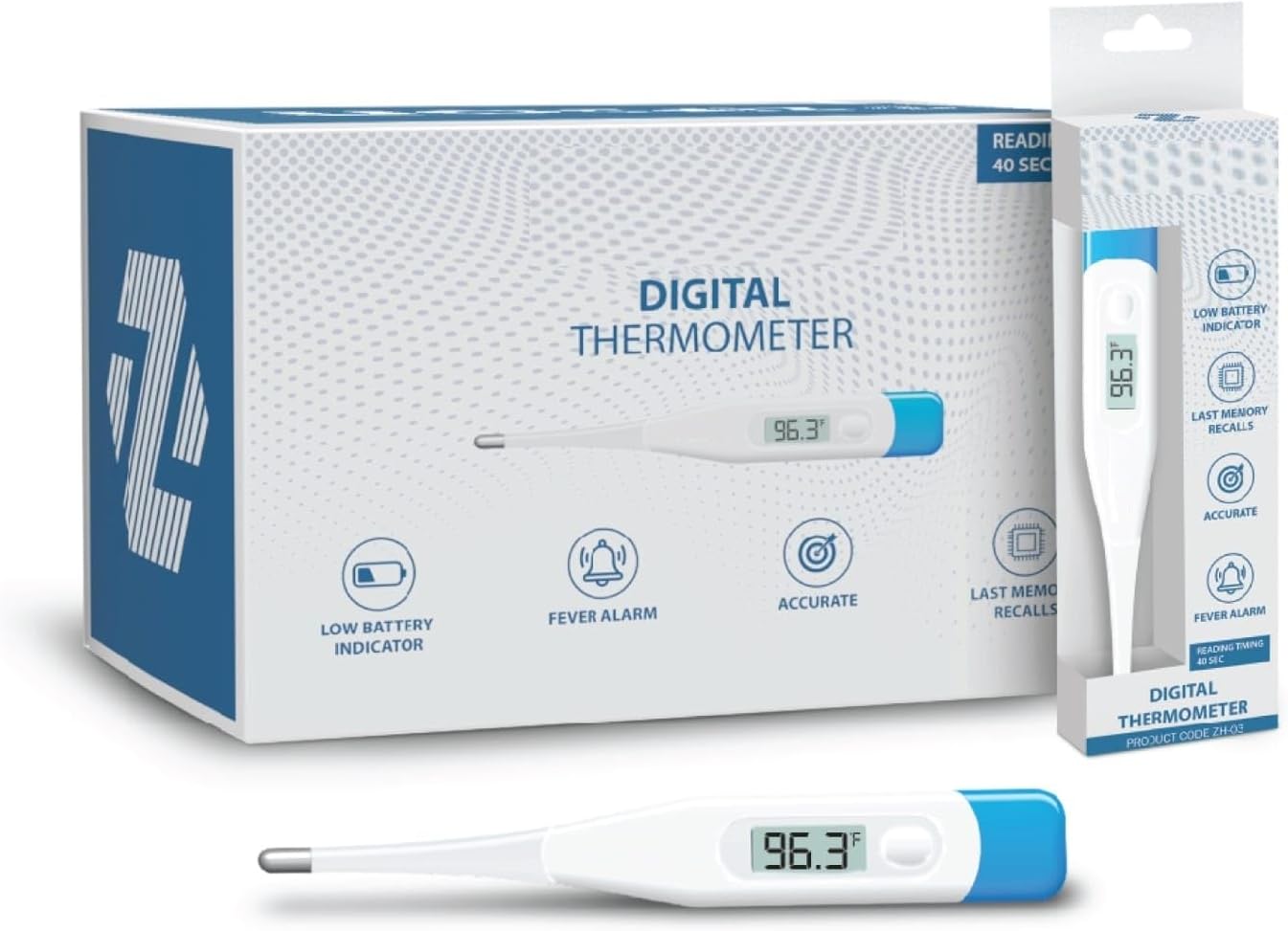 NET Digital Clinical Thermometer - Oral & Underarm Temperature Pack of ...