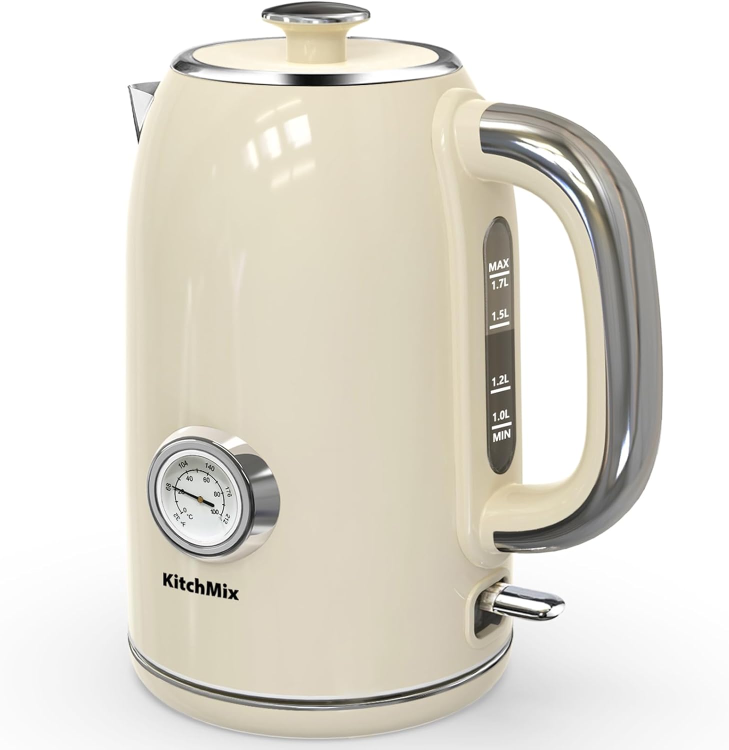 KitchMix Electric Kettle,1.7L Stainless Steel Tea Kettle with ...