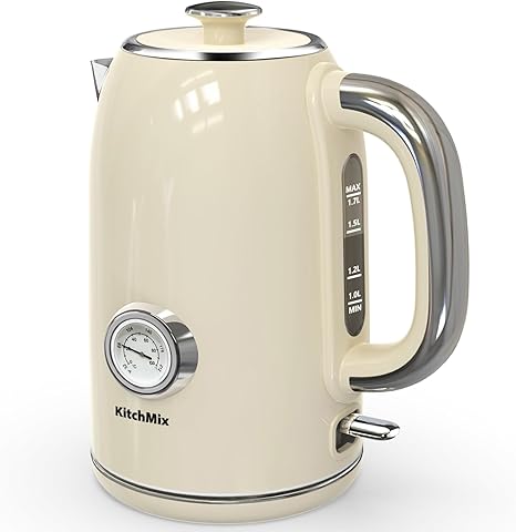 KitchMix Electric Kettle,1.7L Stainless Steel Tea Kettle with ...