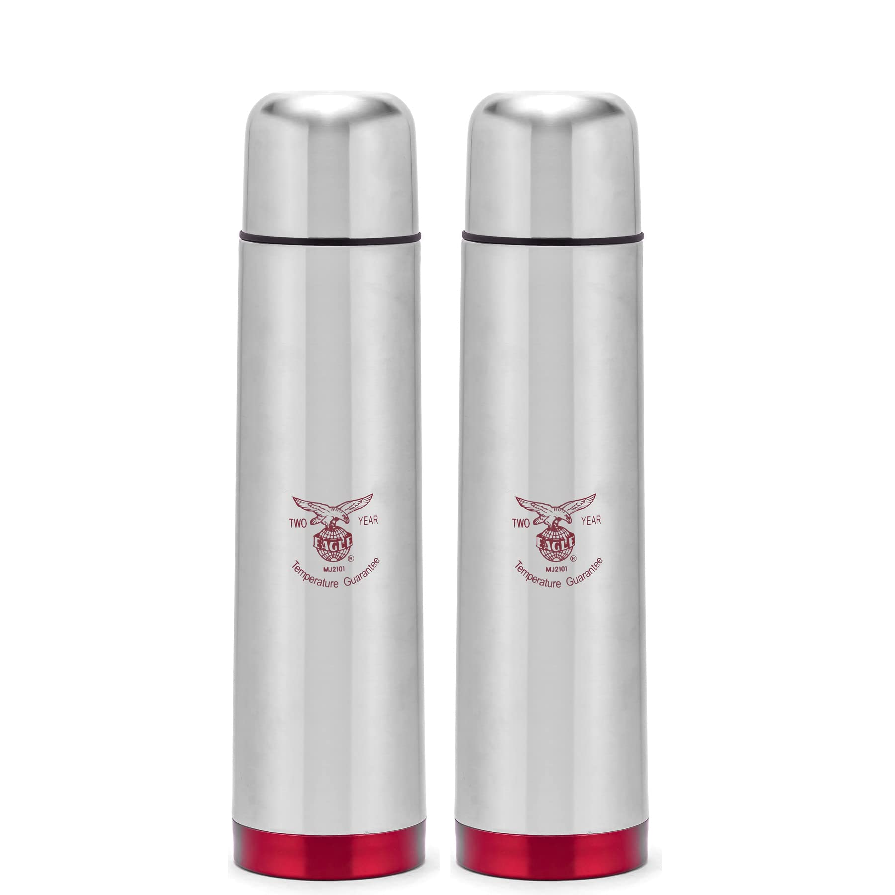 Eagle Red Sleek Flip Lid Stainless Steel Hot or Cold Vacuum Flask ...