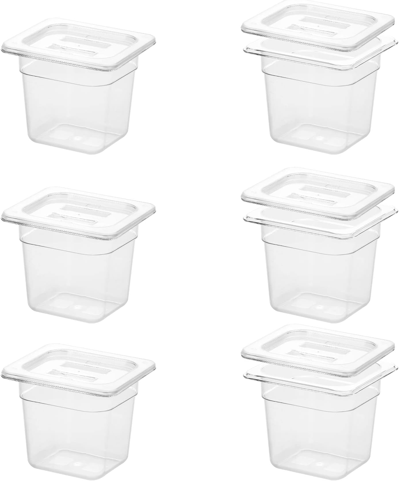 Amazon.com: Hyuetrsa 8 Packs Plastic Food Pan with Lids Clear Food ...