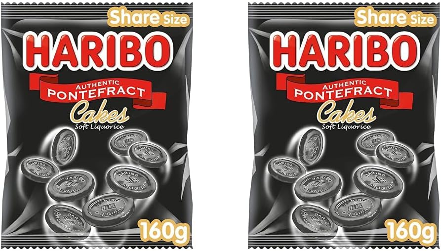 Haribo Pontefract Cakes Bag Sweets, 160g (Pack of 2) : Amazon.co.uk ...