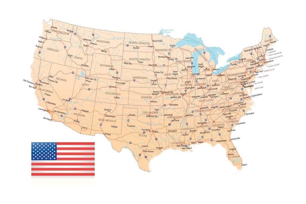 Usa Map With Highway Routes