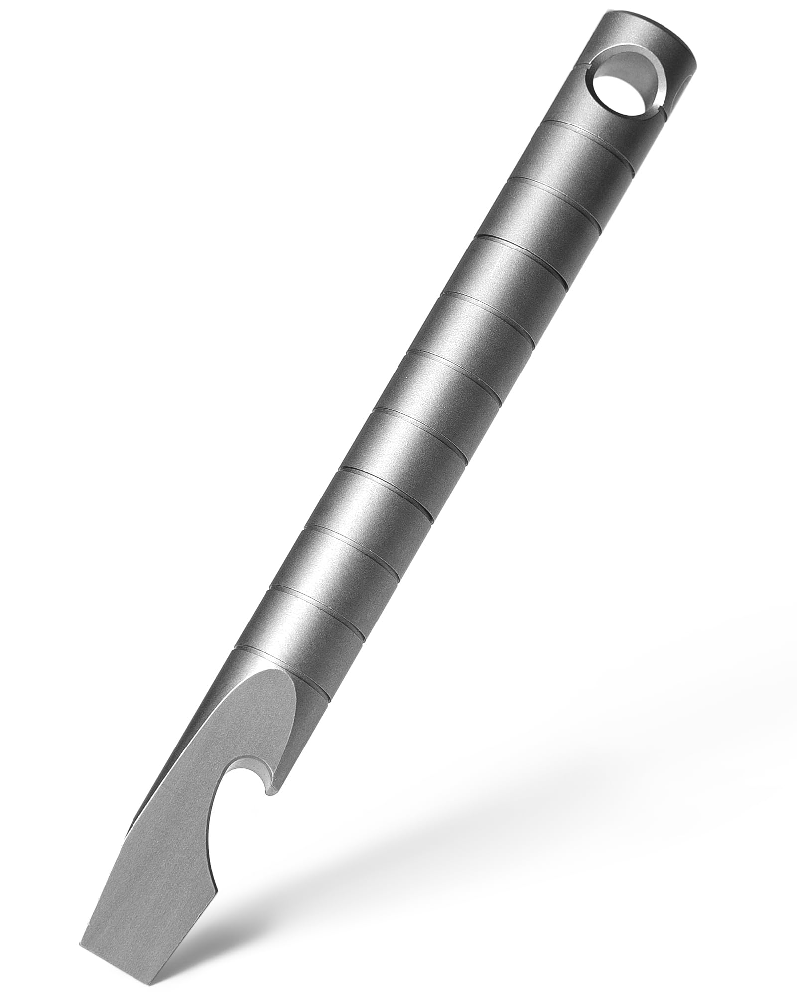 TIMULTI Titanium EDC Pry Bar with Bottle Opener, Measure Function Multi ...