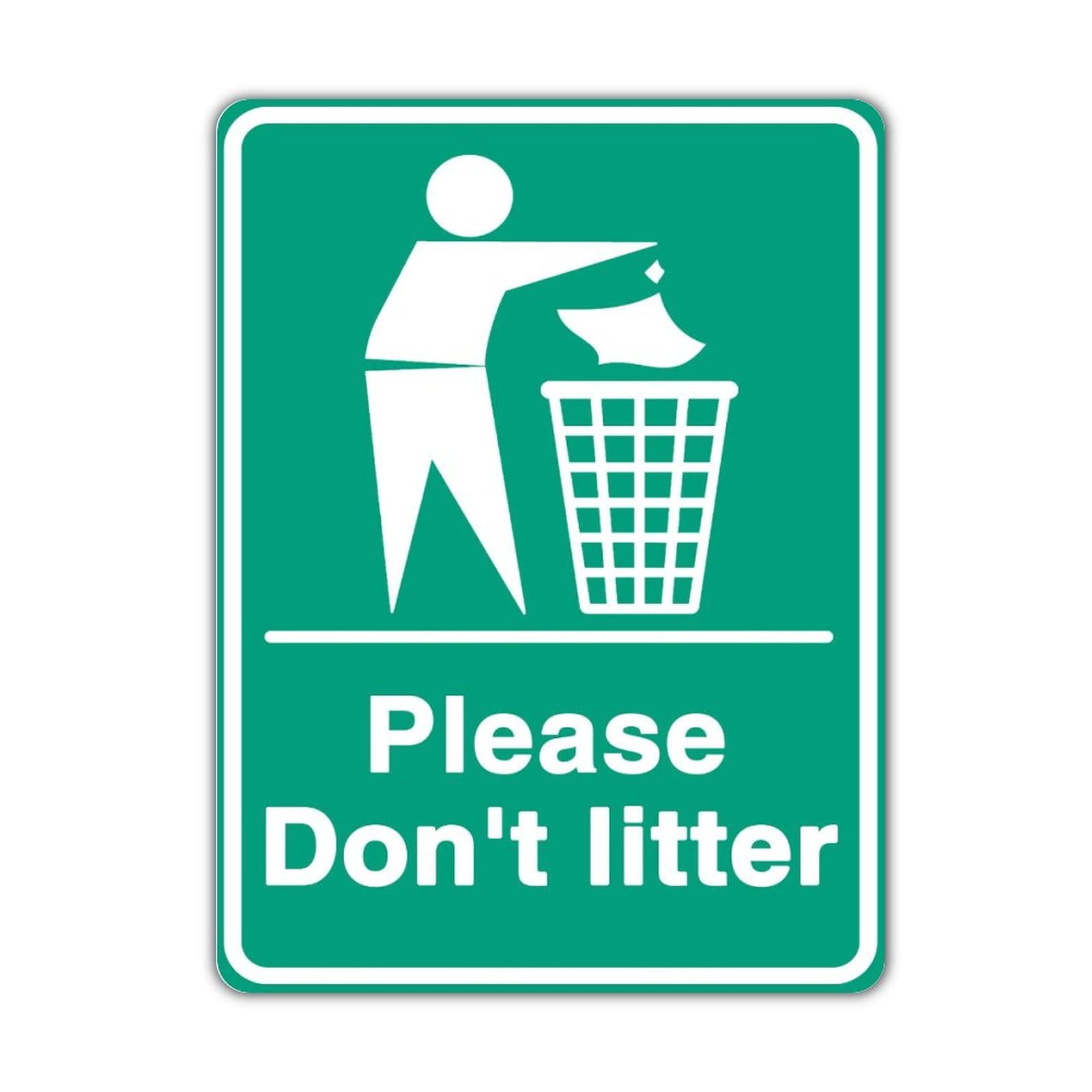 Litter Signs Funny No Littering Sign Etsy UK