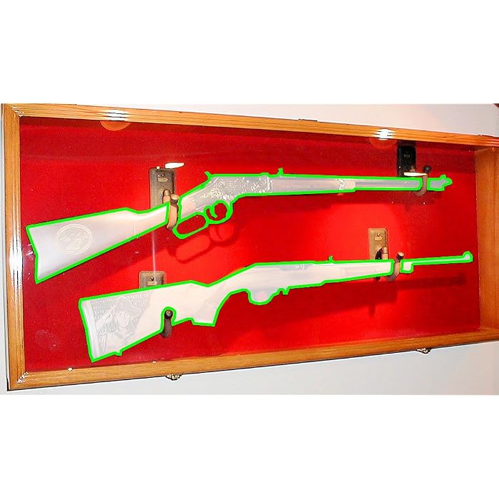 Buy 2 Rifle Musket Gun Shotgun Display Case Cabinet Rack Airsoft ...