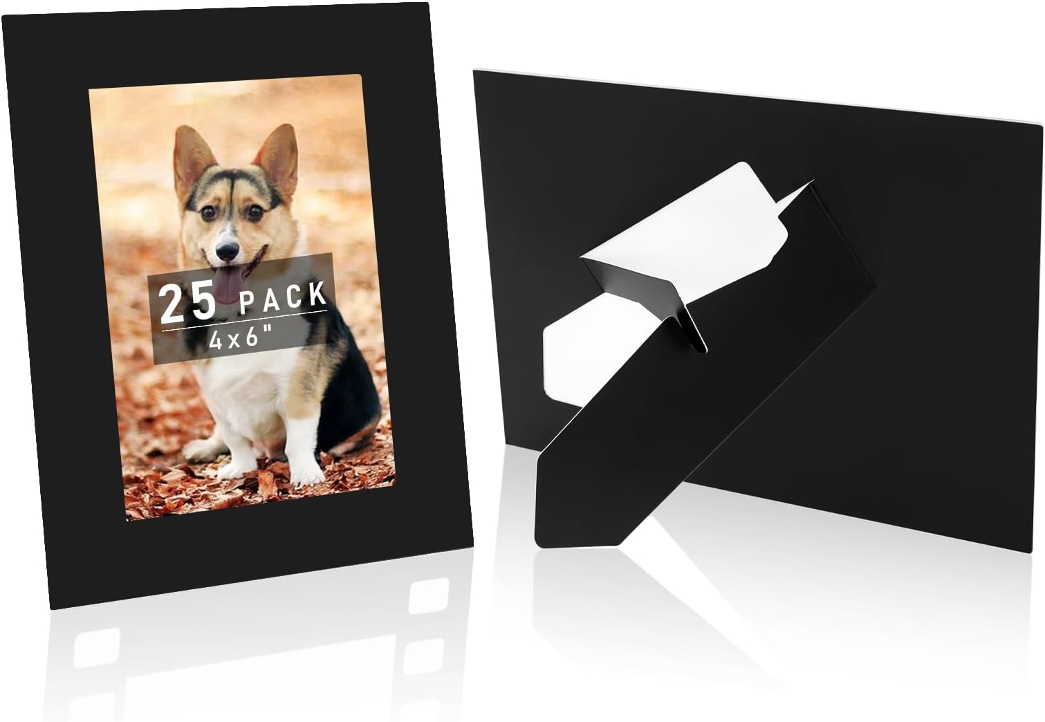 Amazon.com - Juvale 50 Pack Black Paper Picture Frames 4x6, Cardboard ...