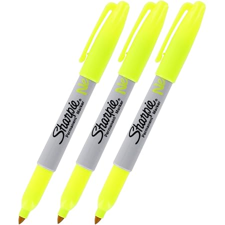 Amazon.com : SHARPIE Neon Permanent Marker, Neon Green Ink, Pack of 3 ...