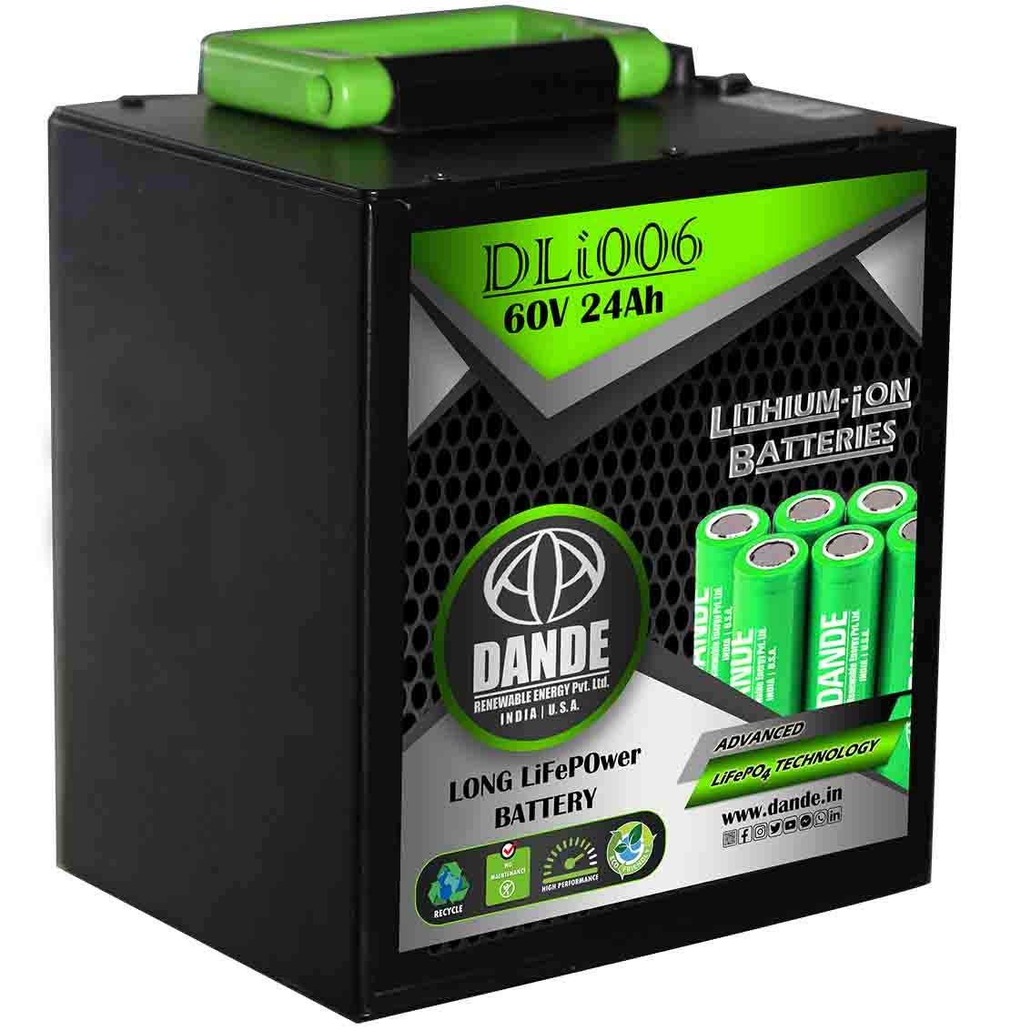 Lithium Ion Batteries (Dande DLi 60V Series) : Amazon.in: Electronics