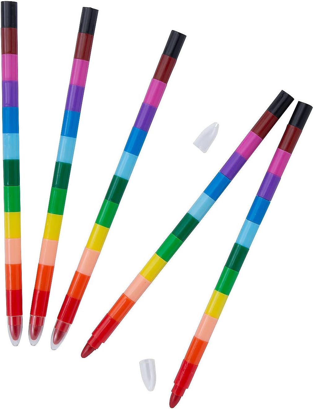 Amazon.com: Fun Express 12-Color Jumbo Stacking Round Crayons, 12 ...