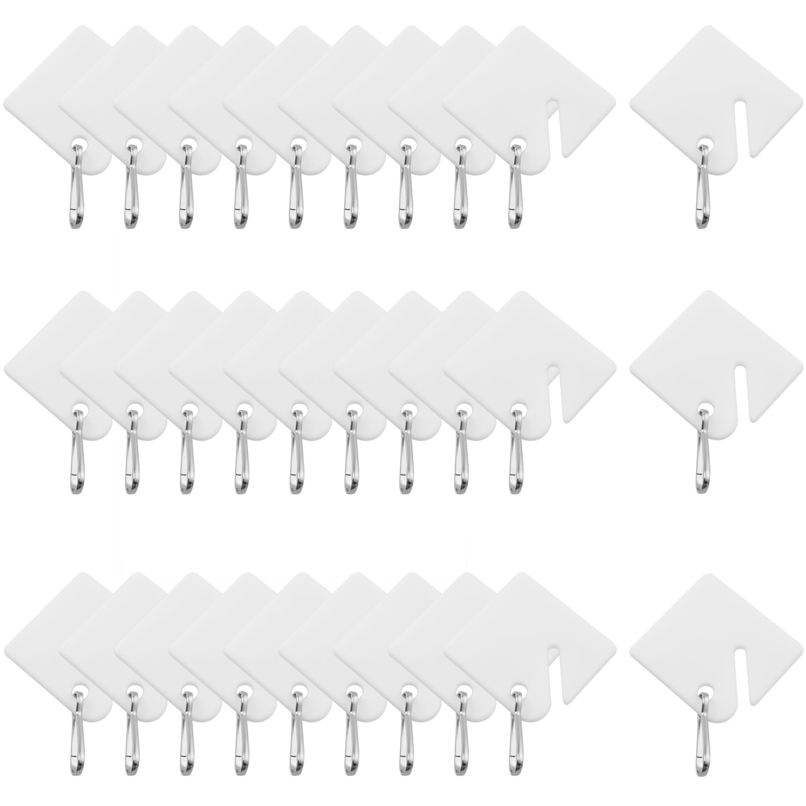 Amazon.com: Lind Kitchen 30PCS White Rack Key Tags Hanging Tags Slotted ...
