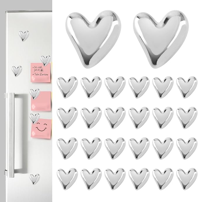 Amazon.com: Fridge Magnets Cute Refrigerator Magnets - 24Pcs Love Heart ...