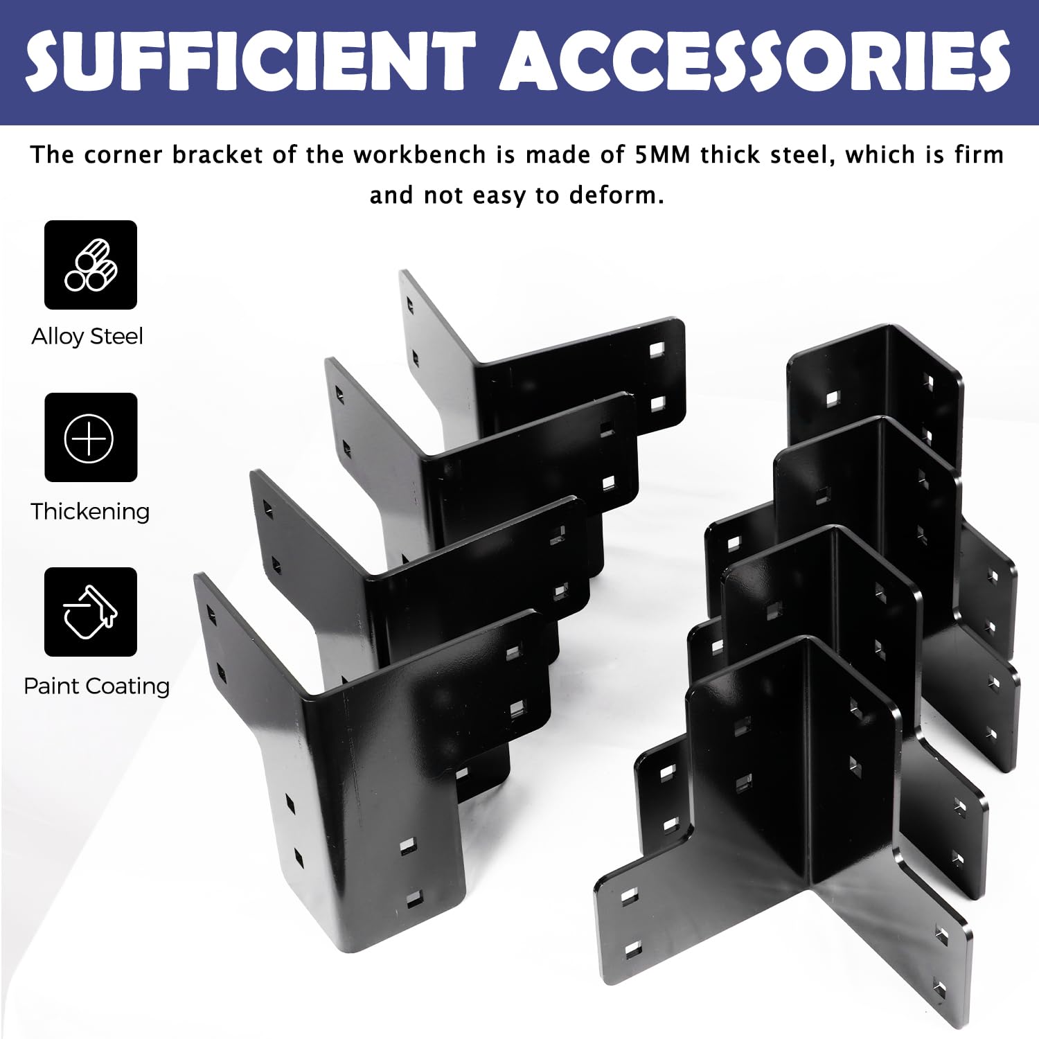 Snapklik.com : Minneer 5mm Shop Stand Sturdy Steel Corner Brackets ...