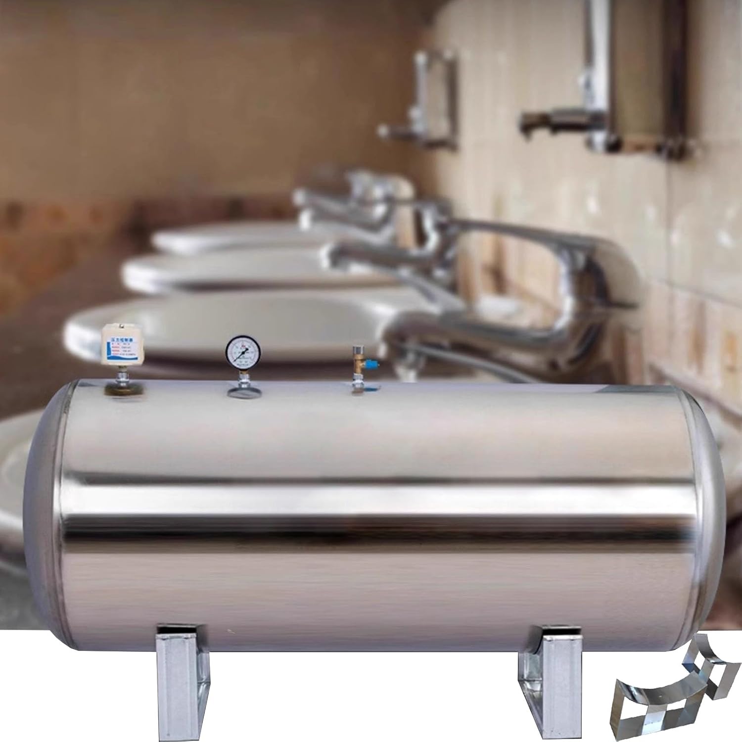 Well Water Large Horizontal Pressure Tank 20 26 40 50 65 80 130 Gallon ...