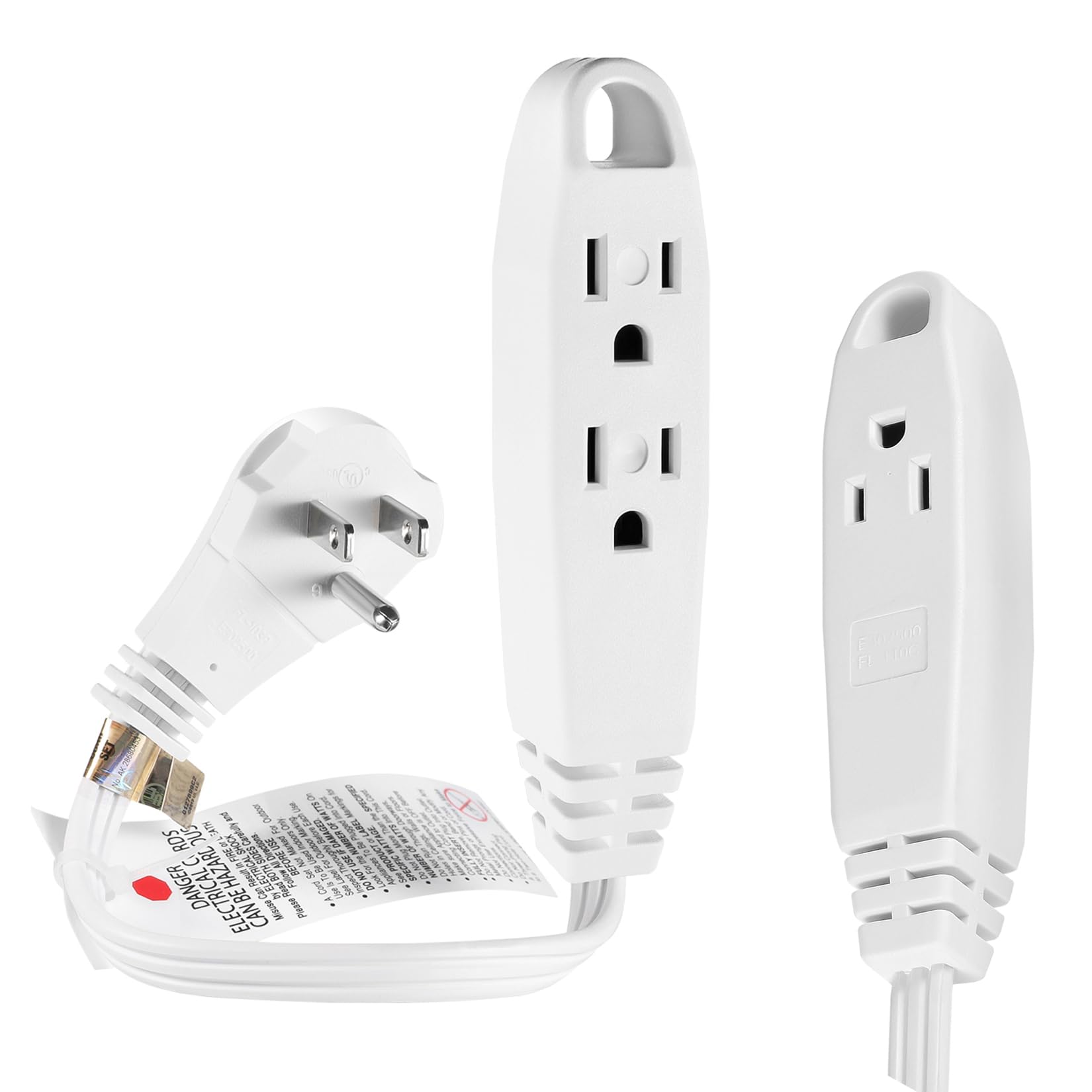 Amazon.com: FiiMan 1 Feet 3 Outlet Power Strip Short Extension Cord Low ...