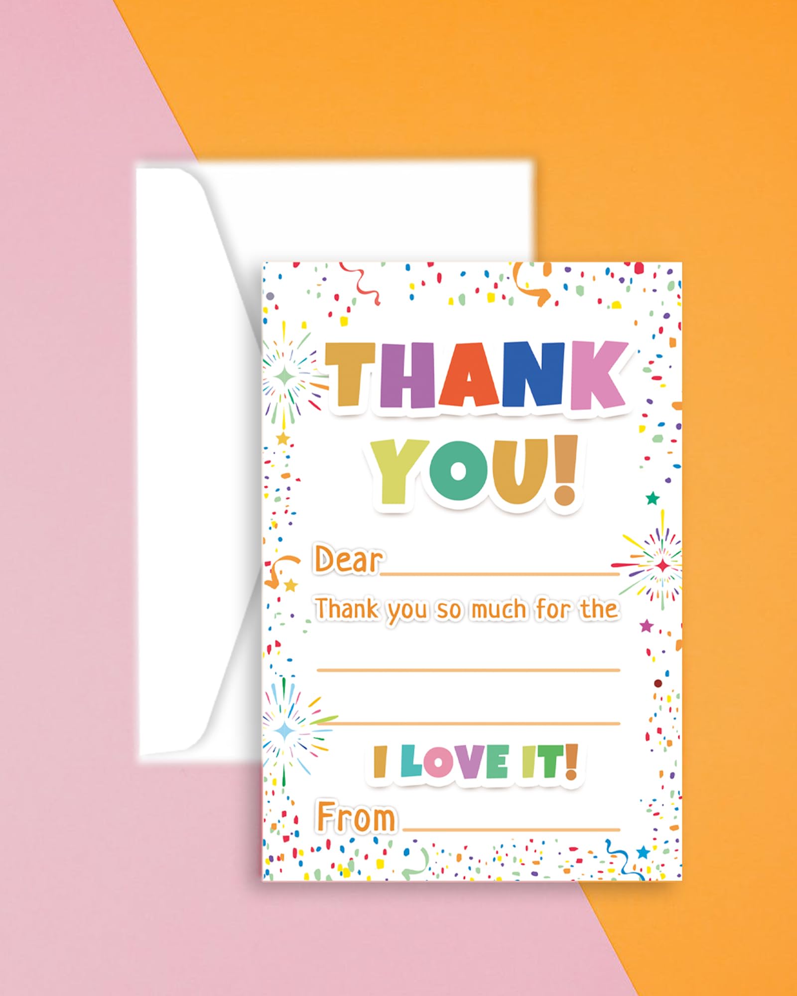 Snapklik.com : Vusnud 72Pcs Kids Thank You Cards, Fill In The Blank ...