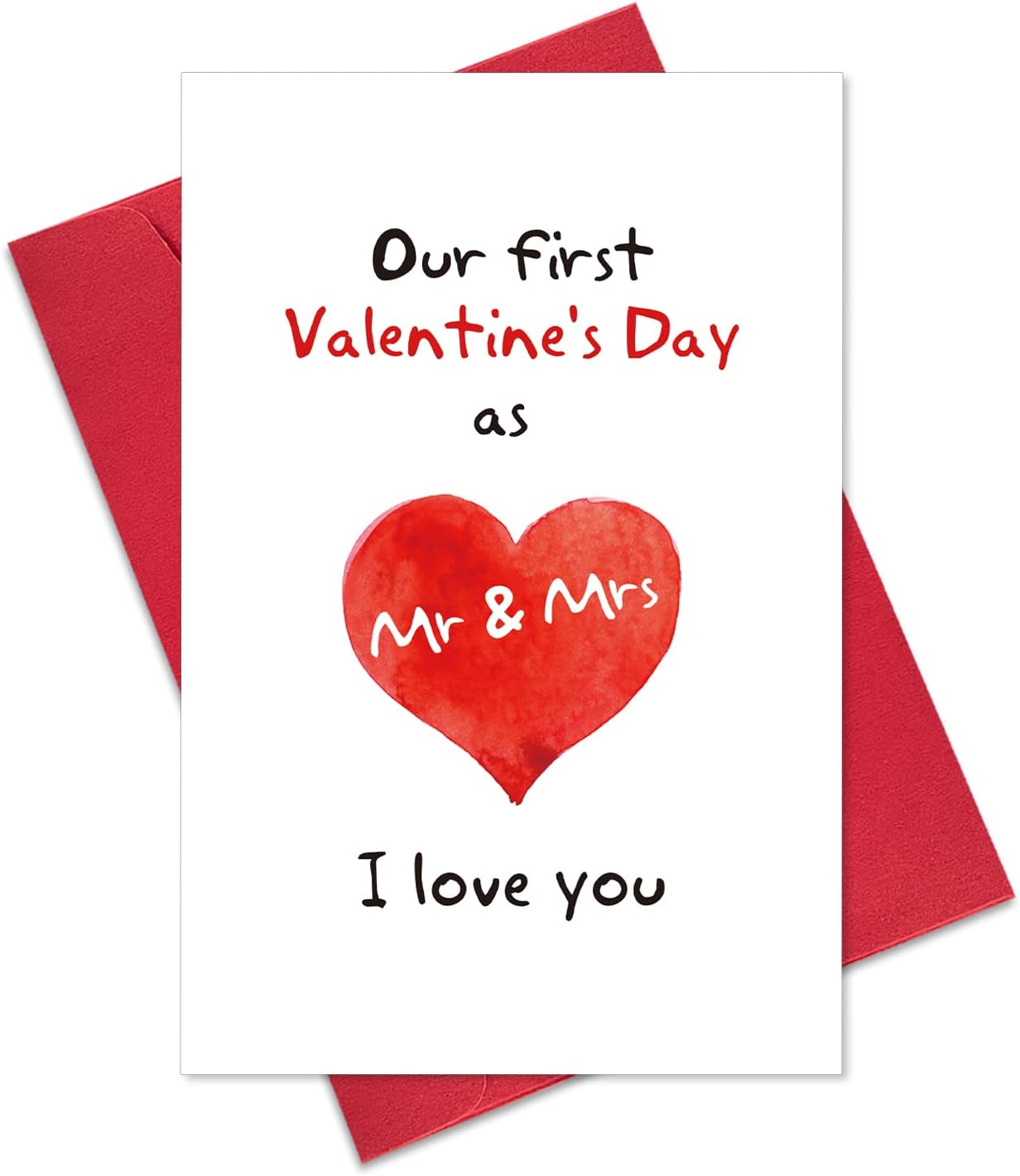 Amazon.com : Ogeby First Valentines Day Card Gifts for Married Couple ...