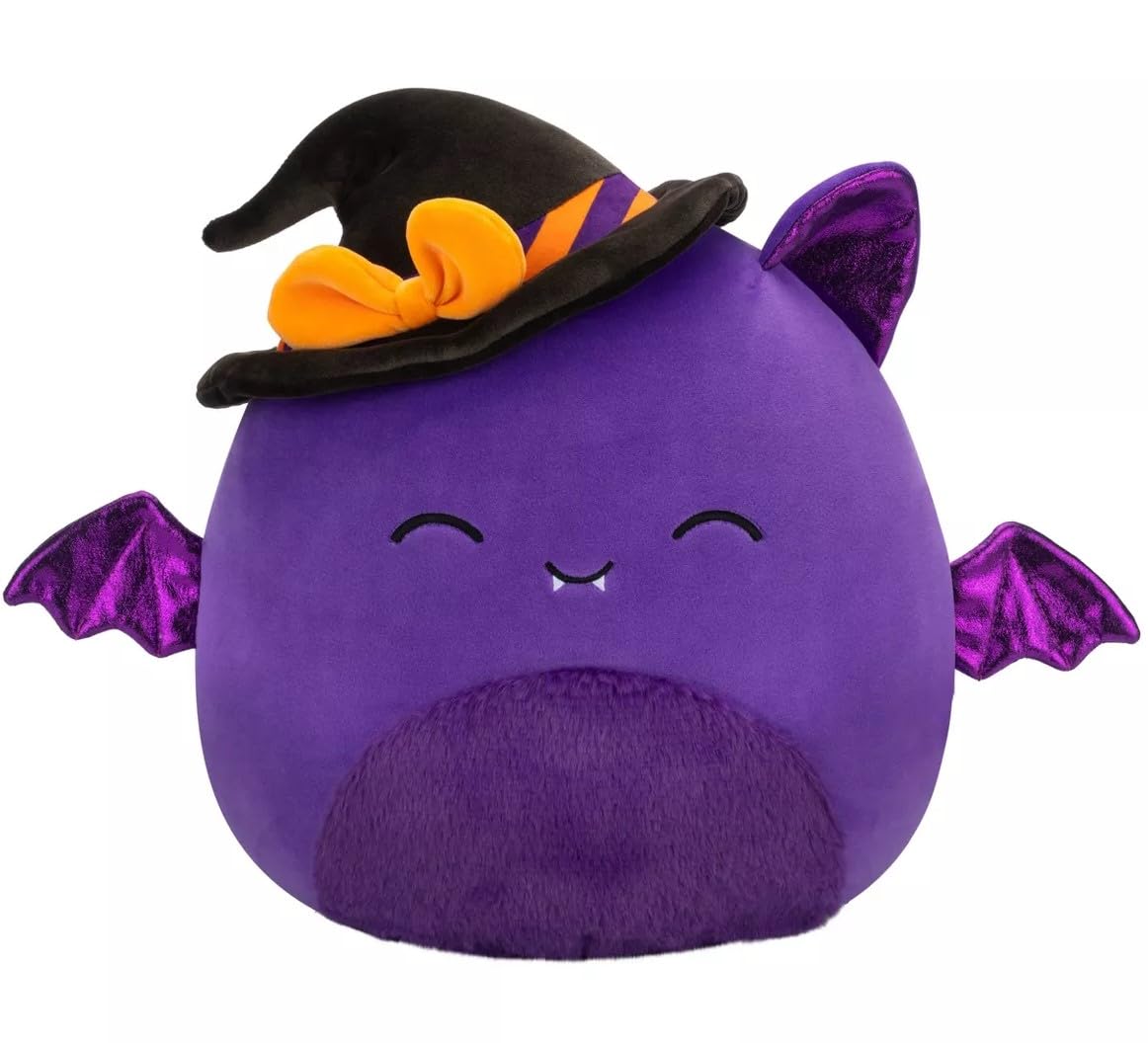 Amazon.com: Squishmallows 8 Inch Blas The Bat with Witch Hat ...