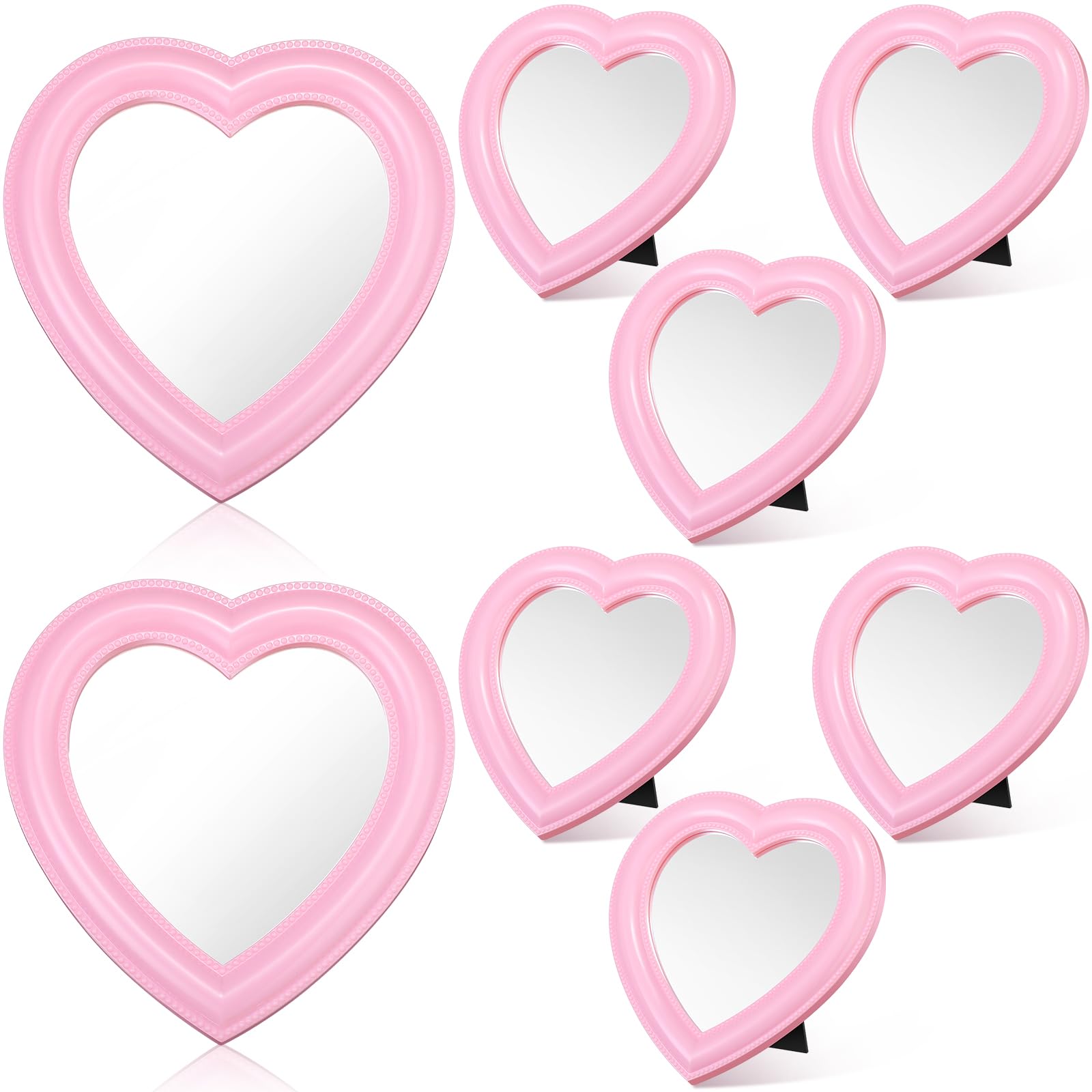 Amazon.com - GlikCeil 8 Pcs Spa Party Supplies 8 Heart Shaped Mirror ...